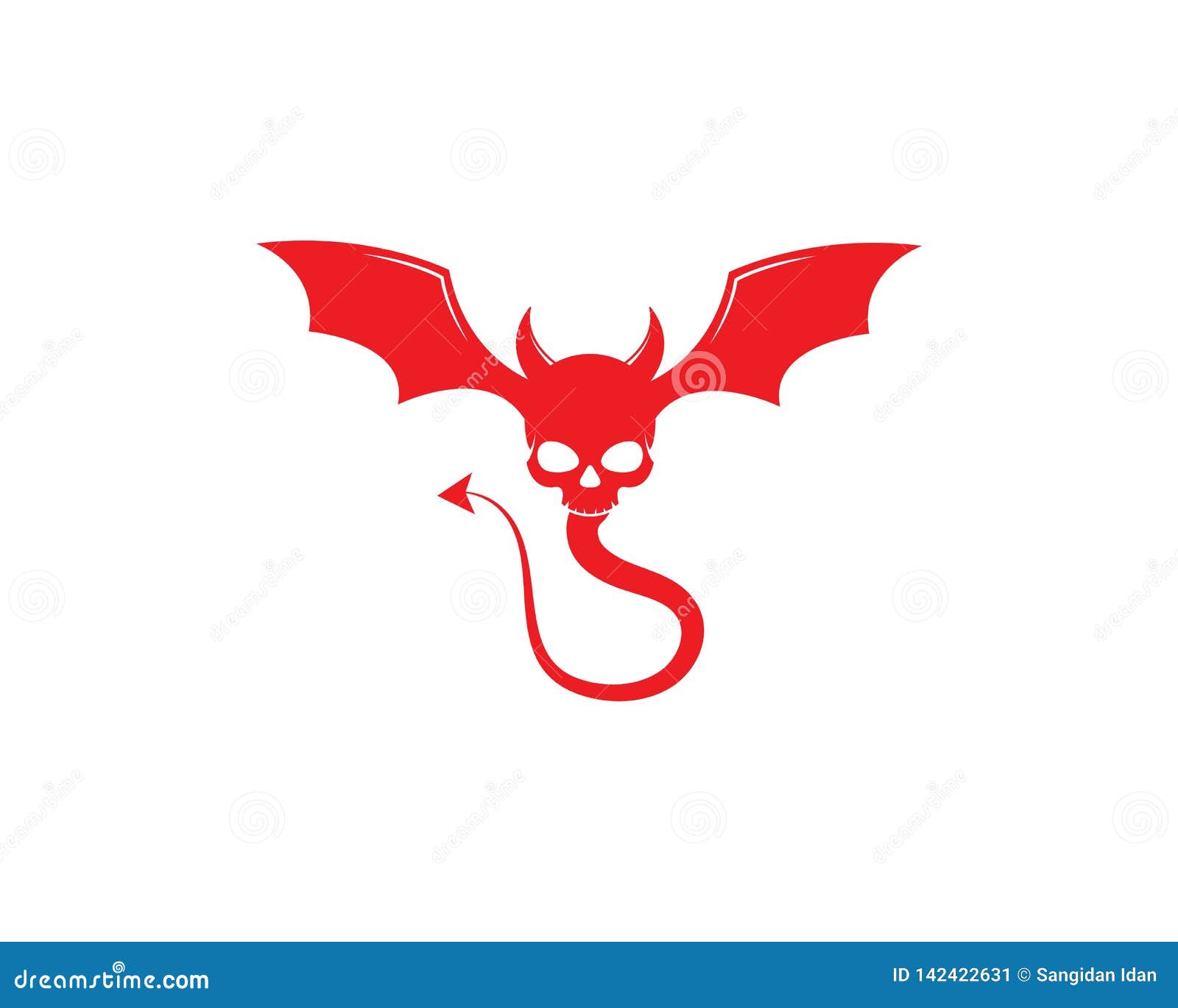 Devil Logo Vector Template Illustration Stock Vector - Illustration of ...
