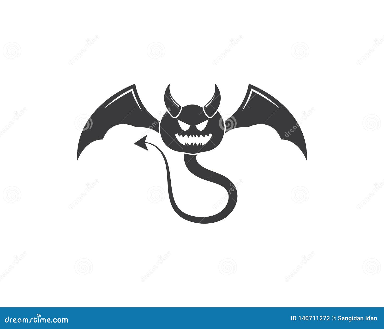 Devil Logo Vector Template Illustration Stock Vector - Illustration of ...