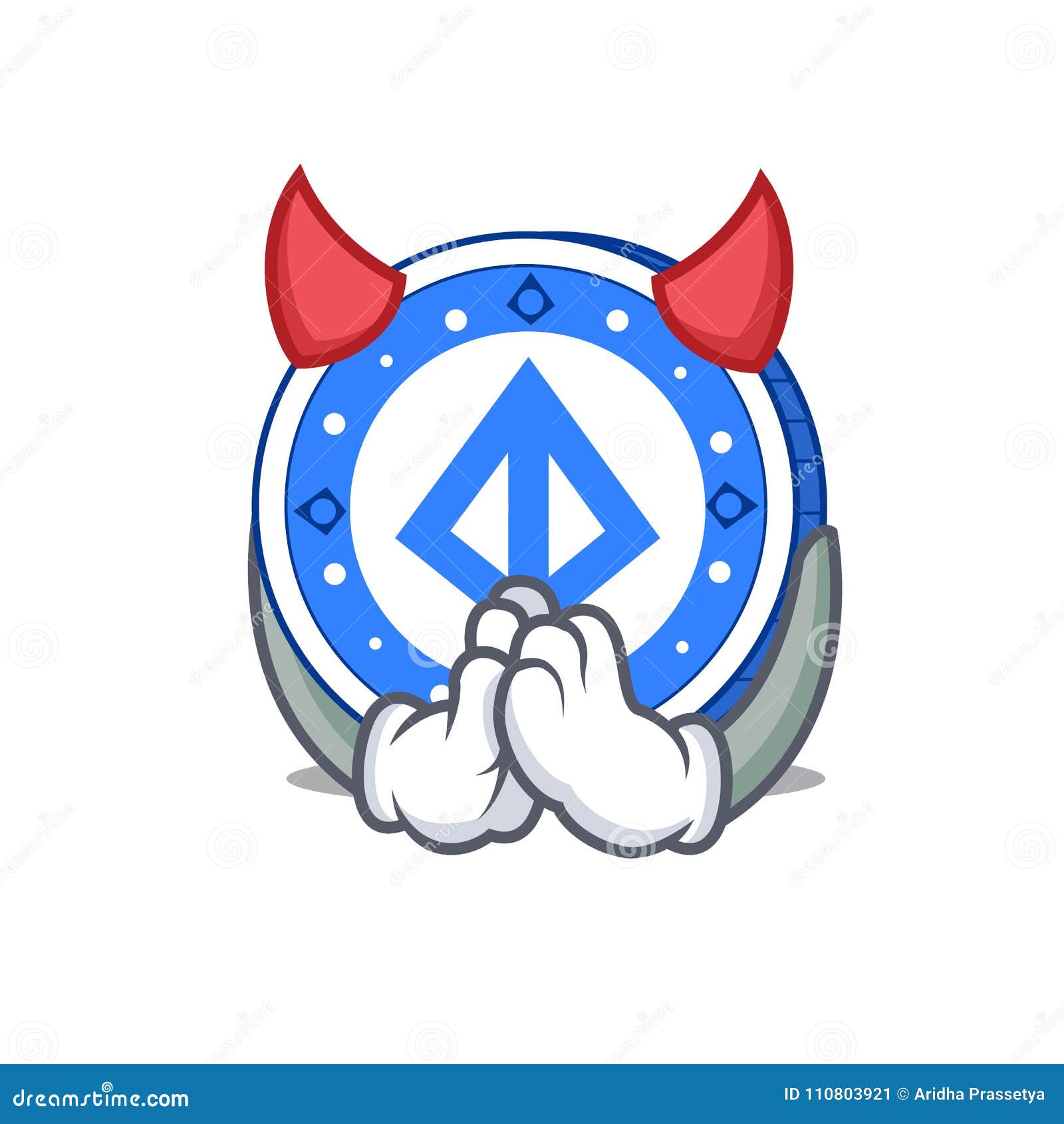 Devil Loopring Coin Mascot Cartoon Stock Vector - Illustration of ...