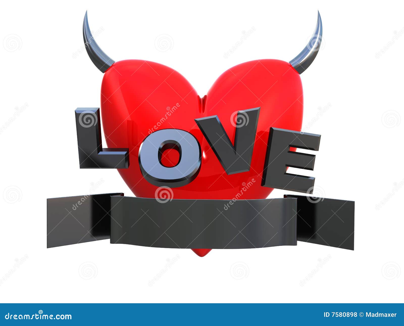 Devil love stock illustration. Illustration of romantic - 7580898