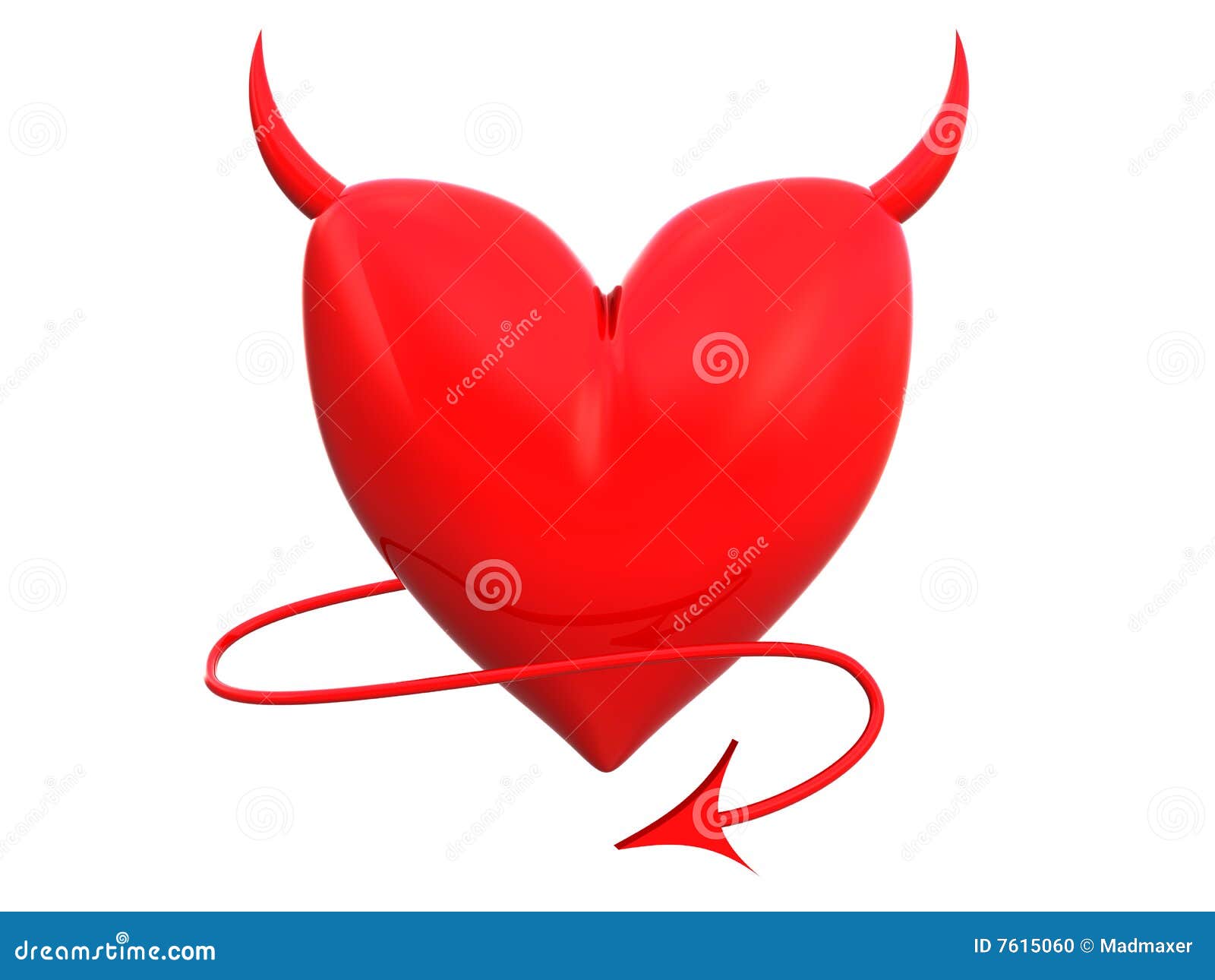 Devil love stock illustration. Illustration of harm, devil - 7615060