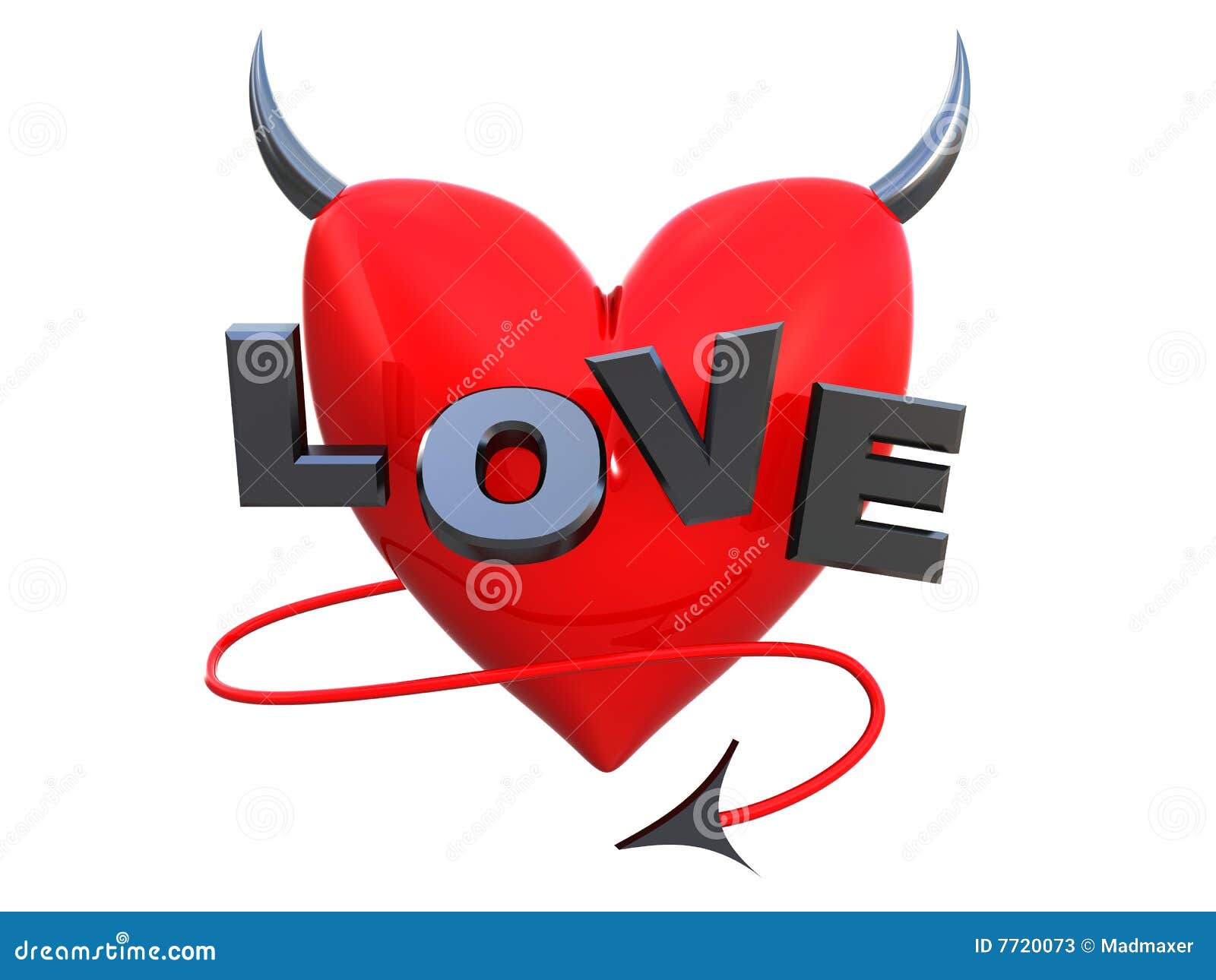 Devil love stock illustration. Illustration of three, metal - 7720073