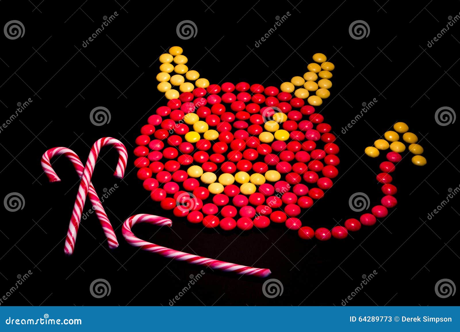 Devil made from candy stock image. Image of abstract - 64289773