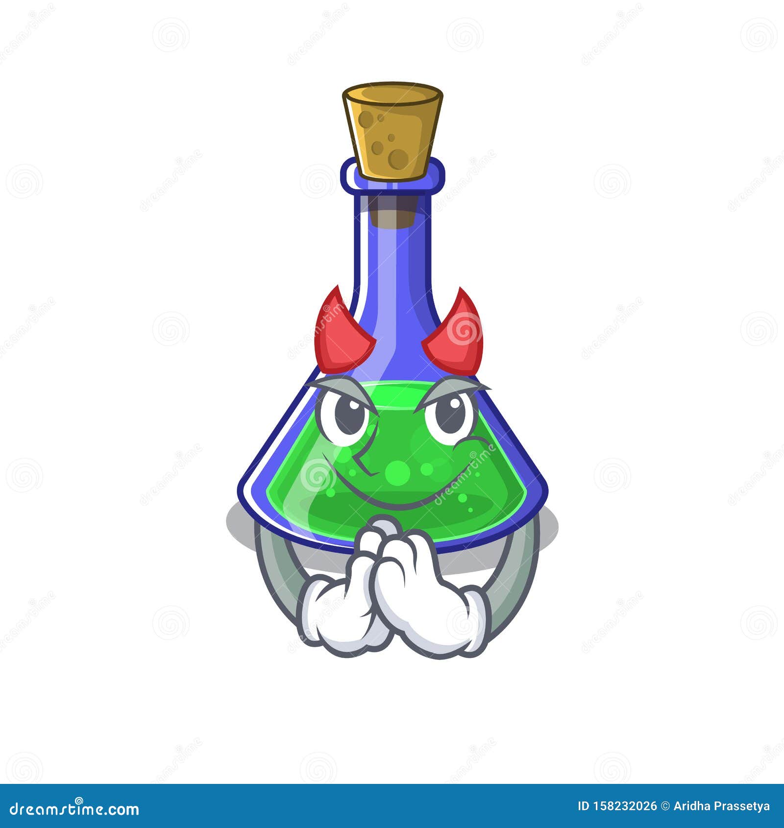Devil Magic Potion Cartoon Shaped in Character Stock Vector ...