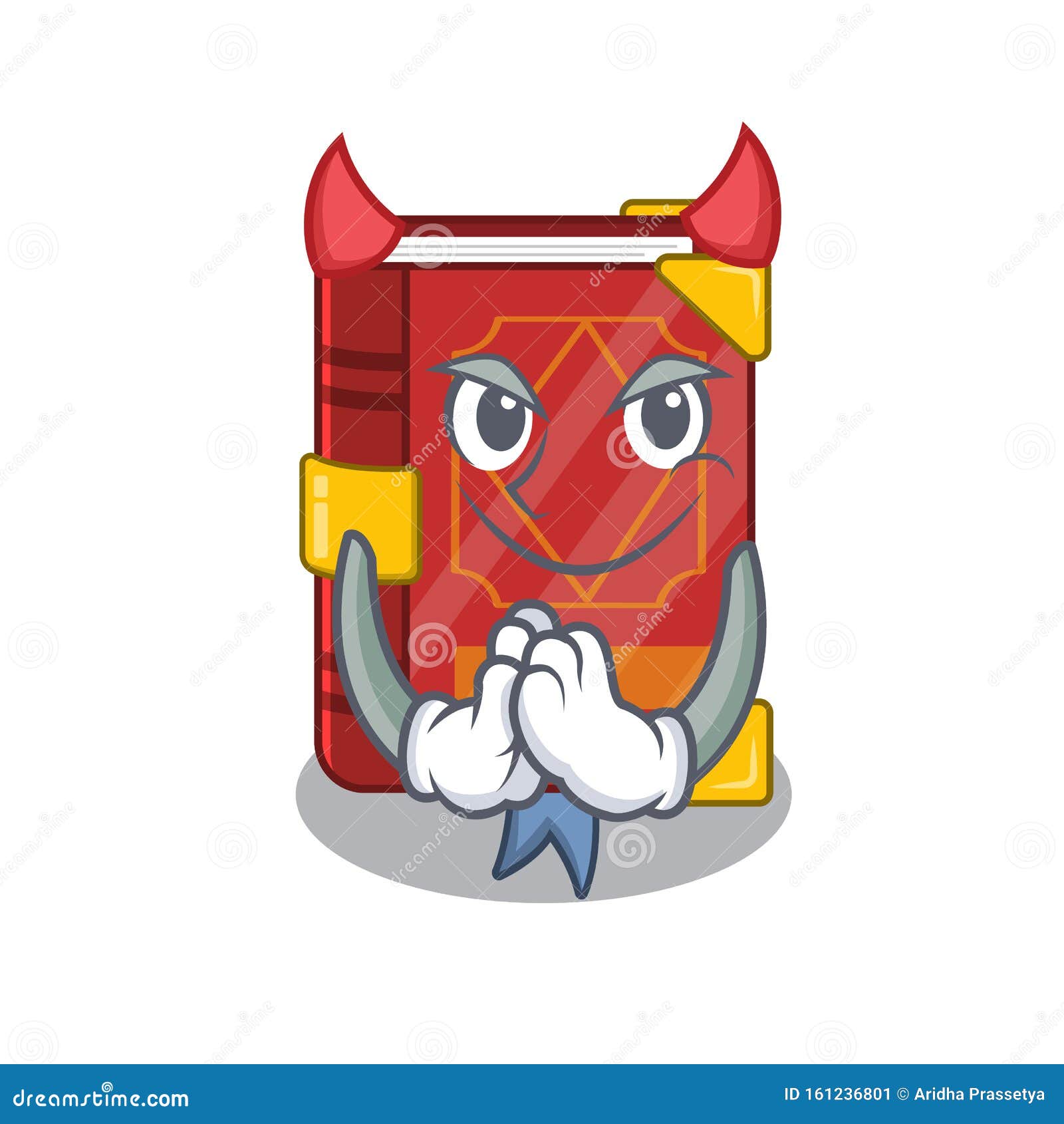 Devil Magic Spell Book Isolated in Character Stock Vector ...