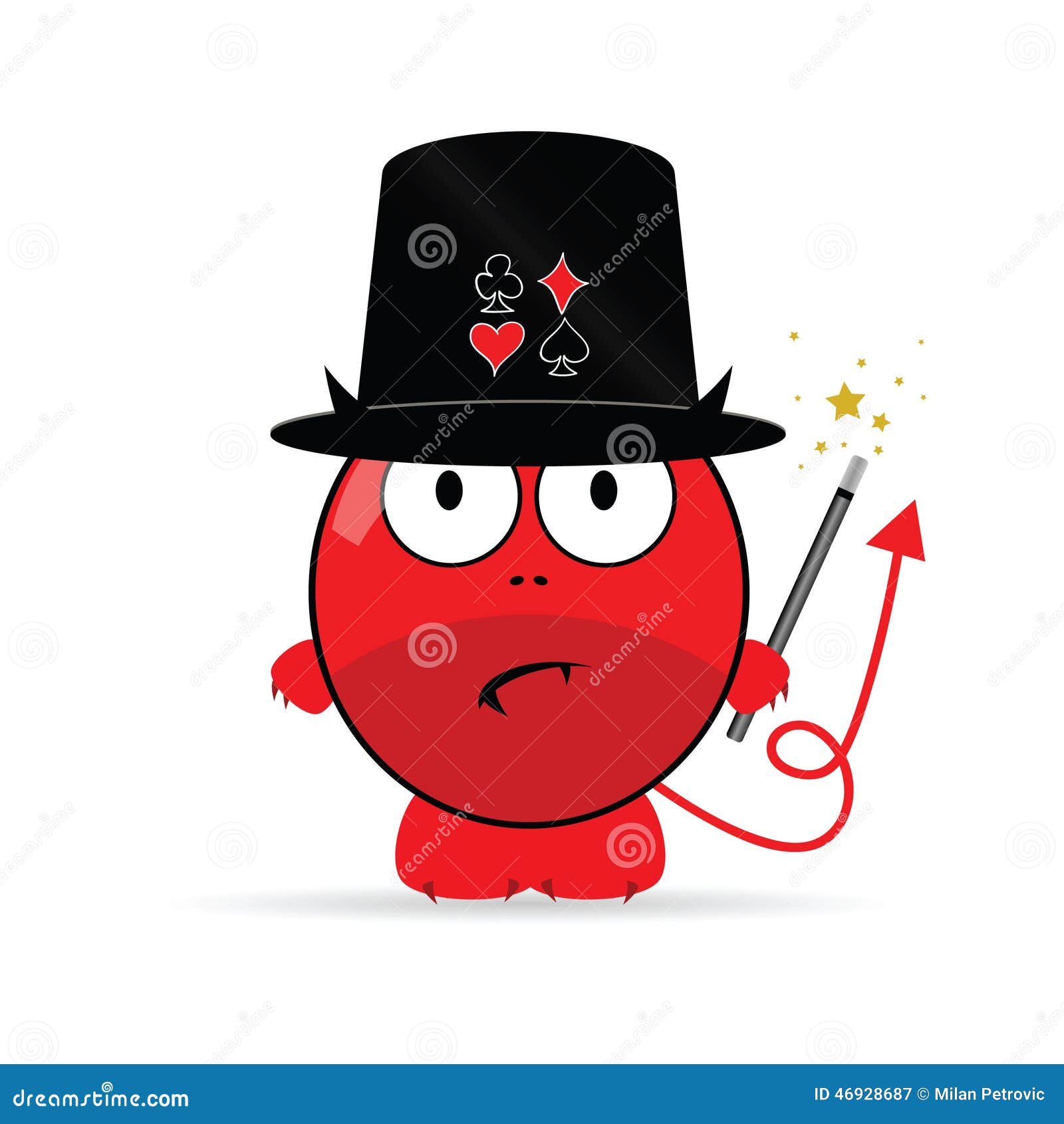 Devil Magician Vector Illustration Stock Vector - Illustration of funny ...