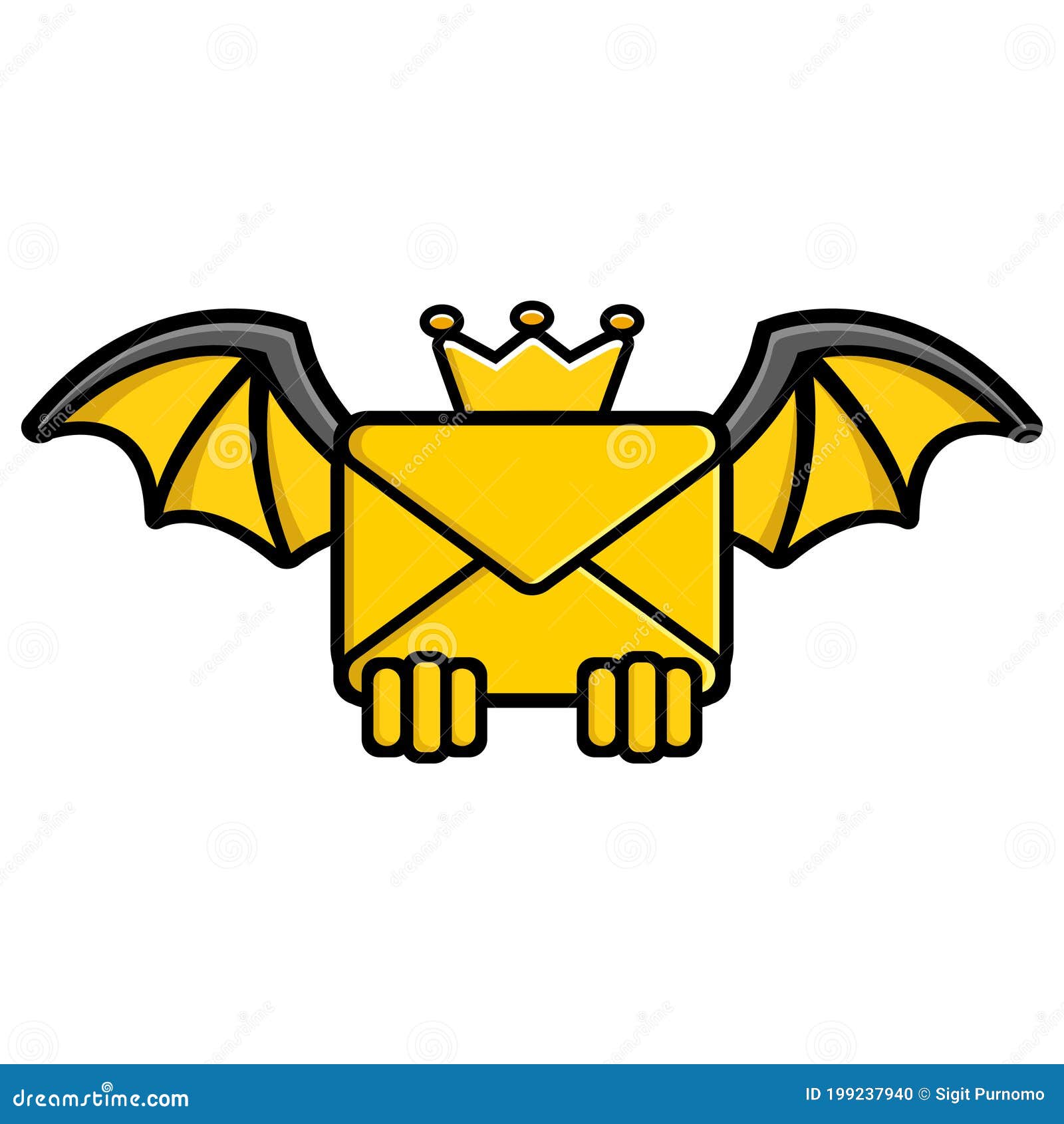 Devil Mail Cartoon Character Stock Vector - Illustration of mail ...