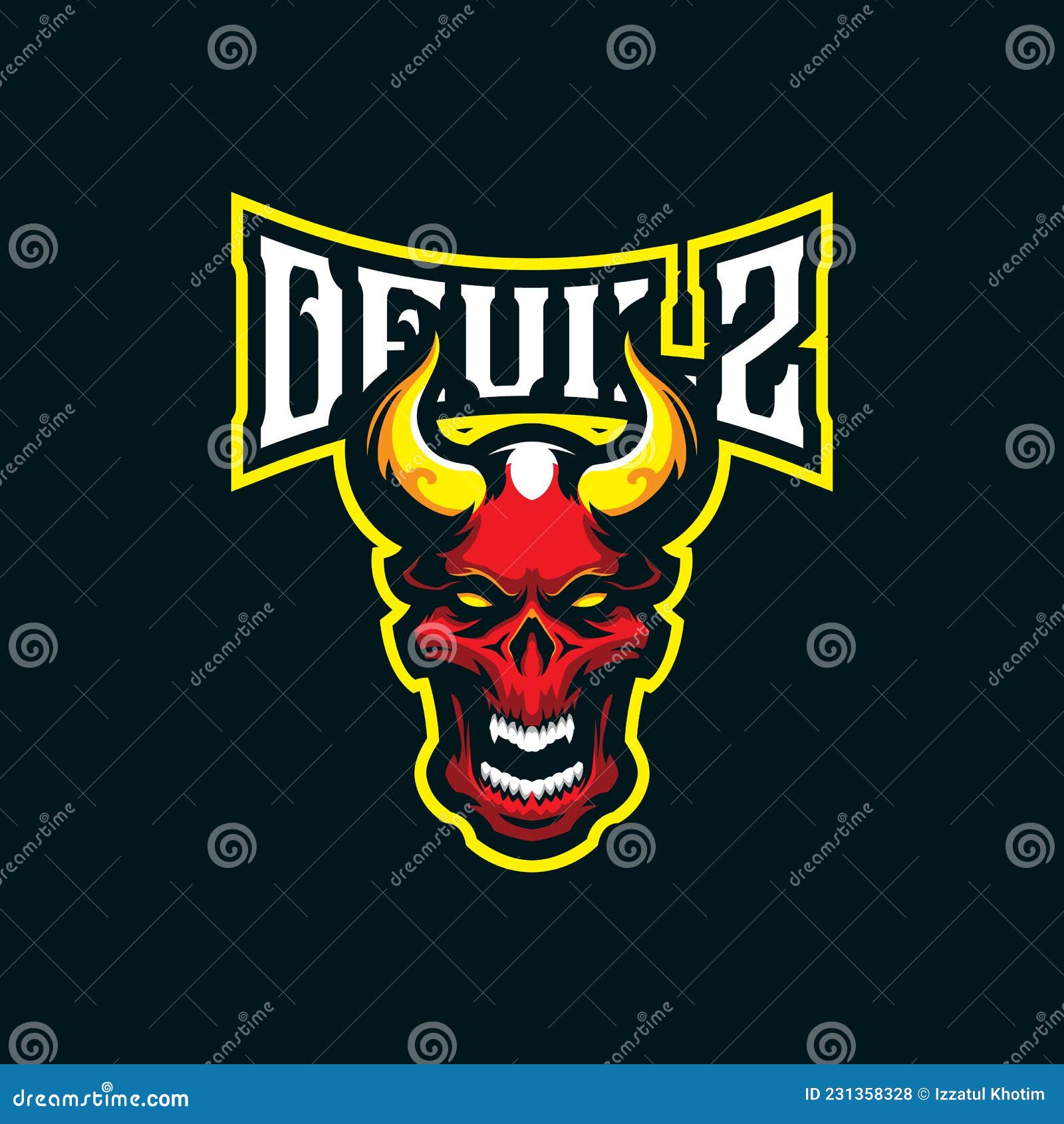 Devil Mascot Logo Design Vector with Modern Illustration Concept Style ...