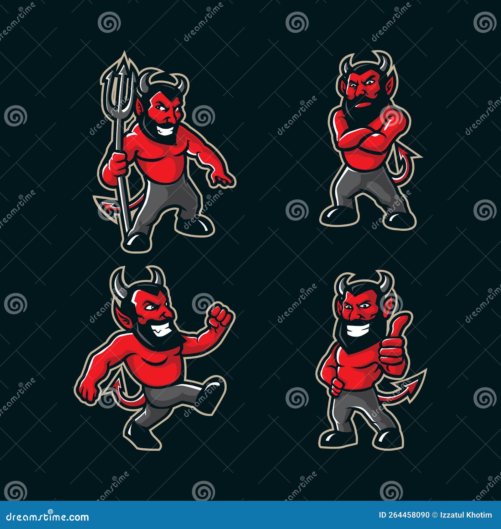 Devil Mascot Logo Design Vector with Modern Illustration Concept Style ...
