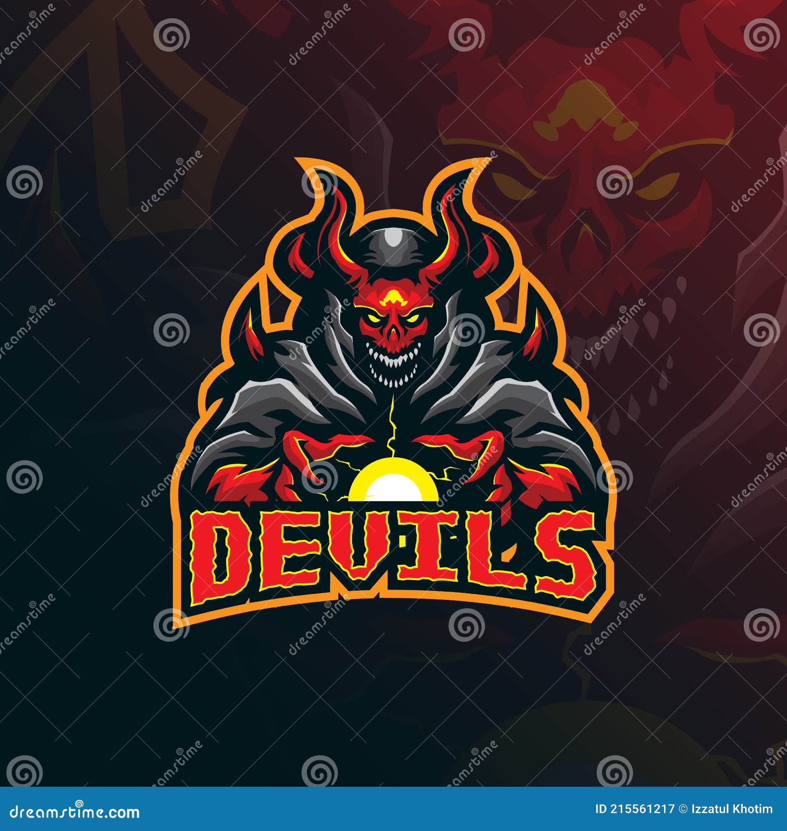 Devil Mascot Logo Design Vector with Modern Illustration Concept Style ...
