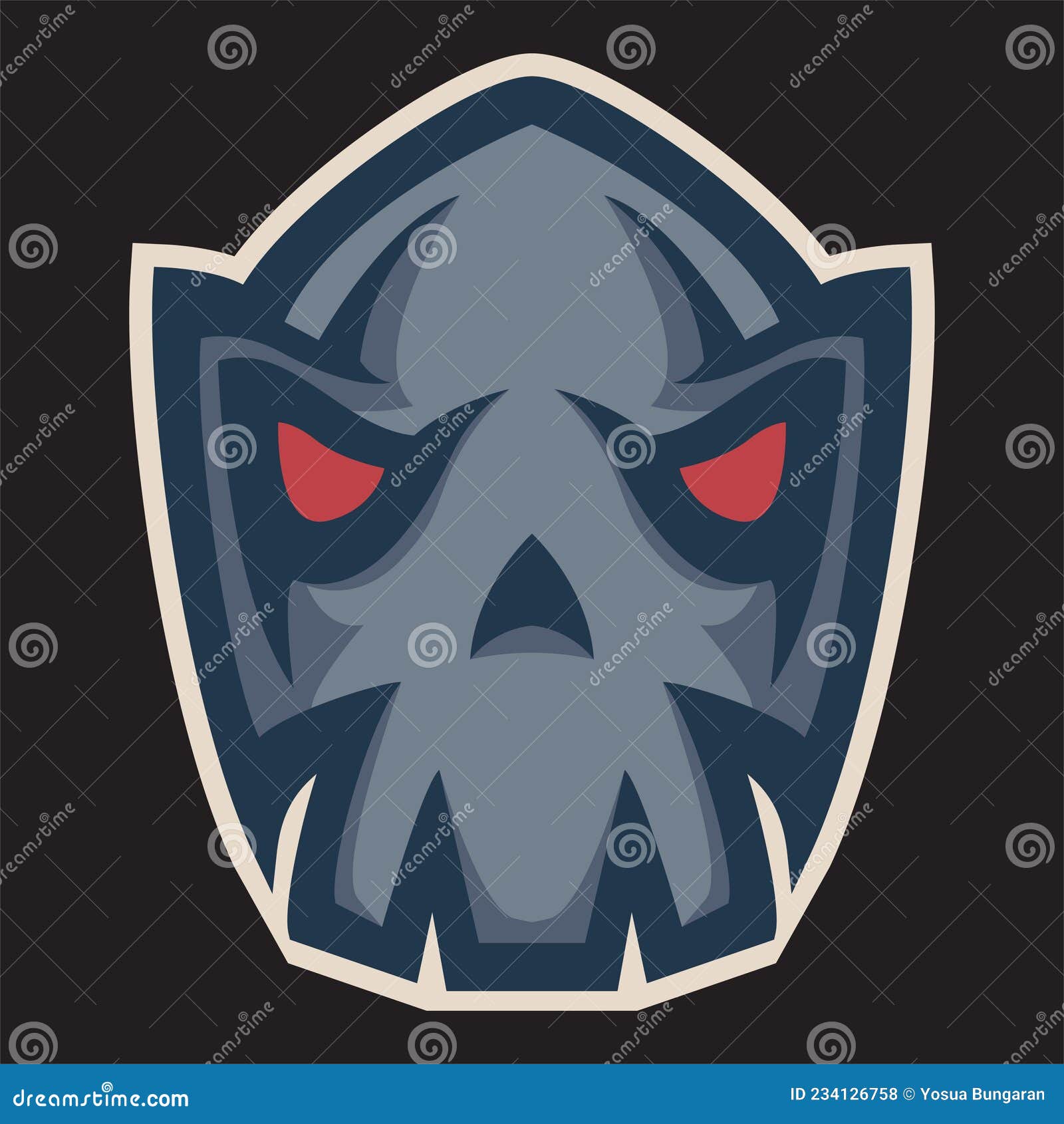 Devil Mask Cartoon Illustration Stock Vector - Illustration of magic ...