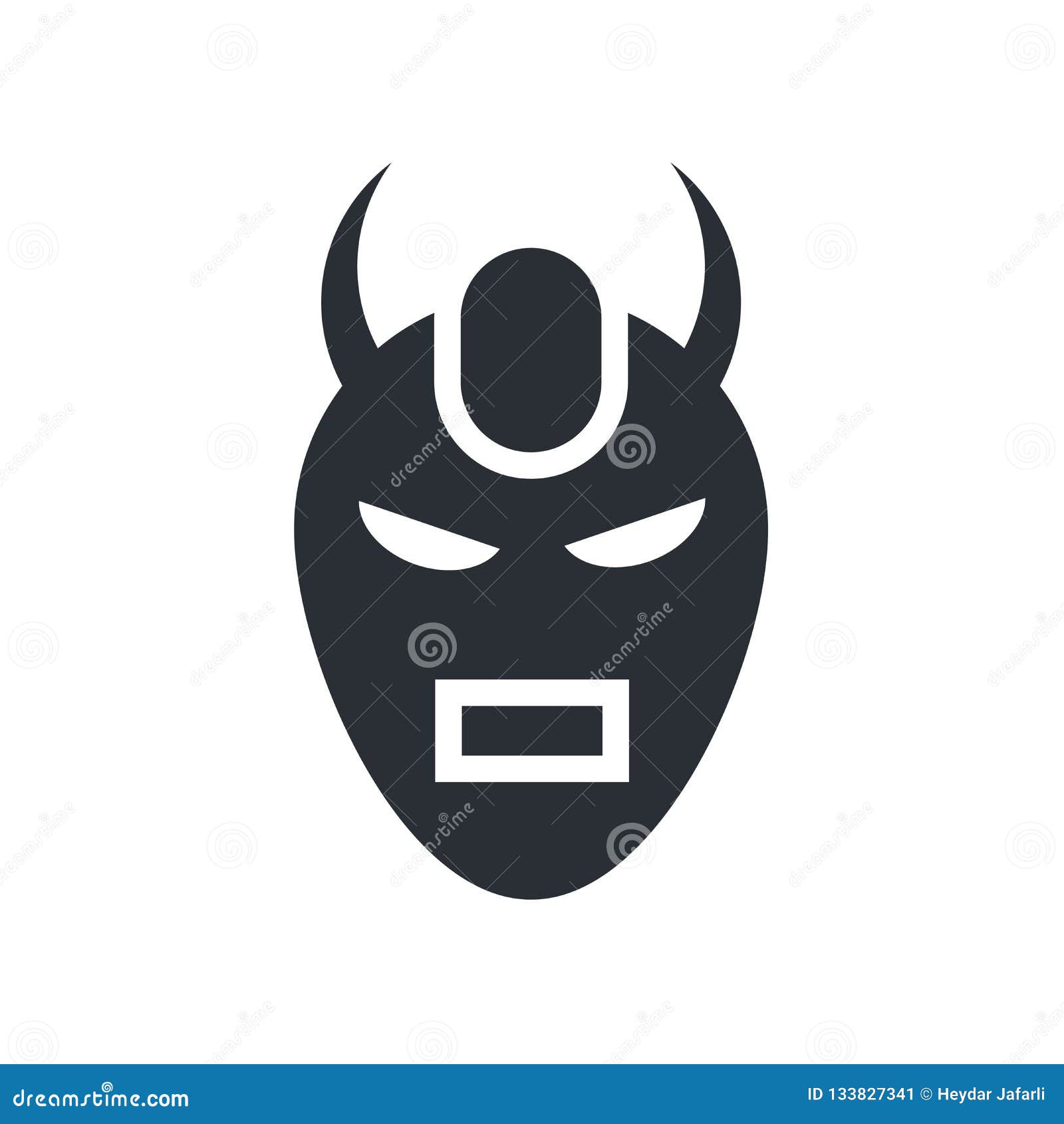 Sri Lankan Devil Dancing Mask Vector Illustration. Sri Lanka Landmarks ...