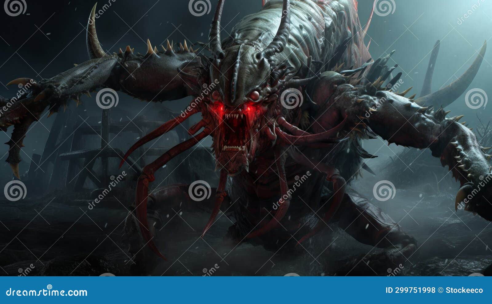 Captivating Concept Art: a Majestic Demon with Abrasive Features Stock ...