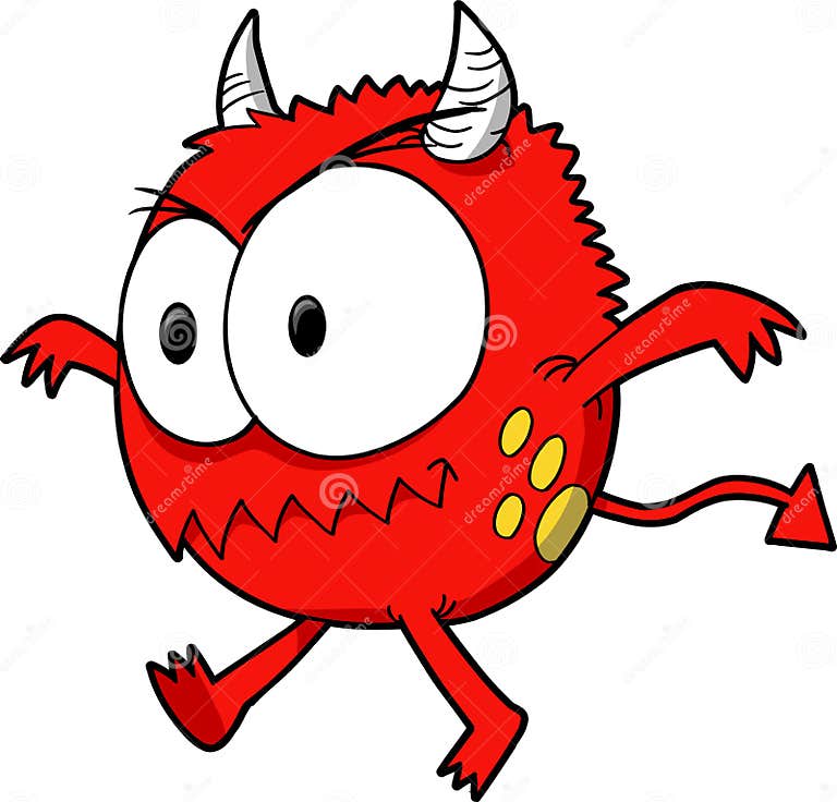 Devil Monster Vector stock vector. Illustration of mean - 6667692