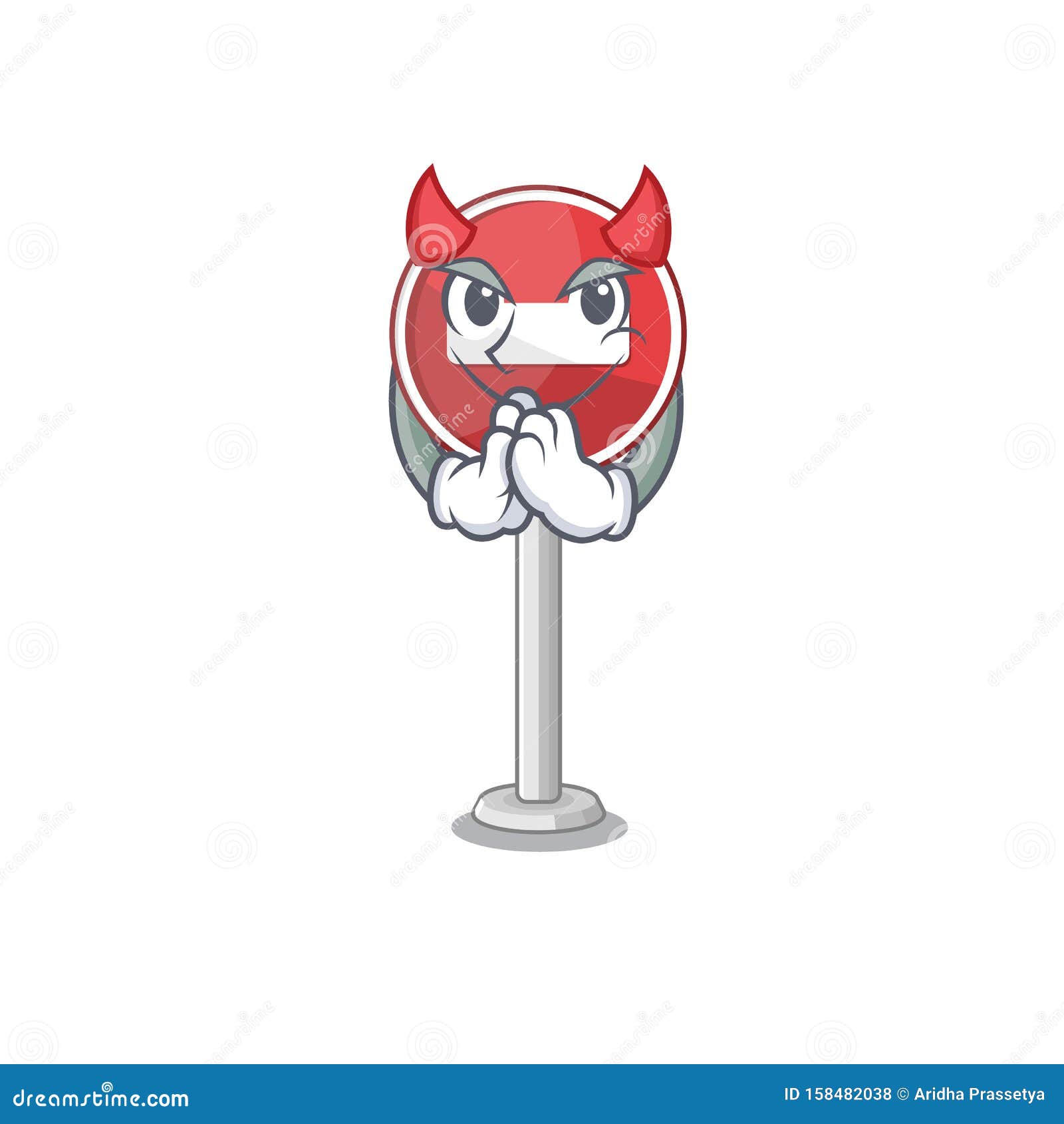 Devil No Entry Isolated in the Character Stock Vector - Illustration of ...