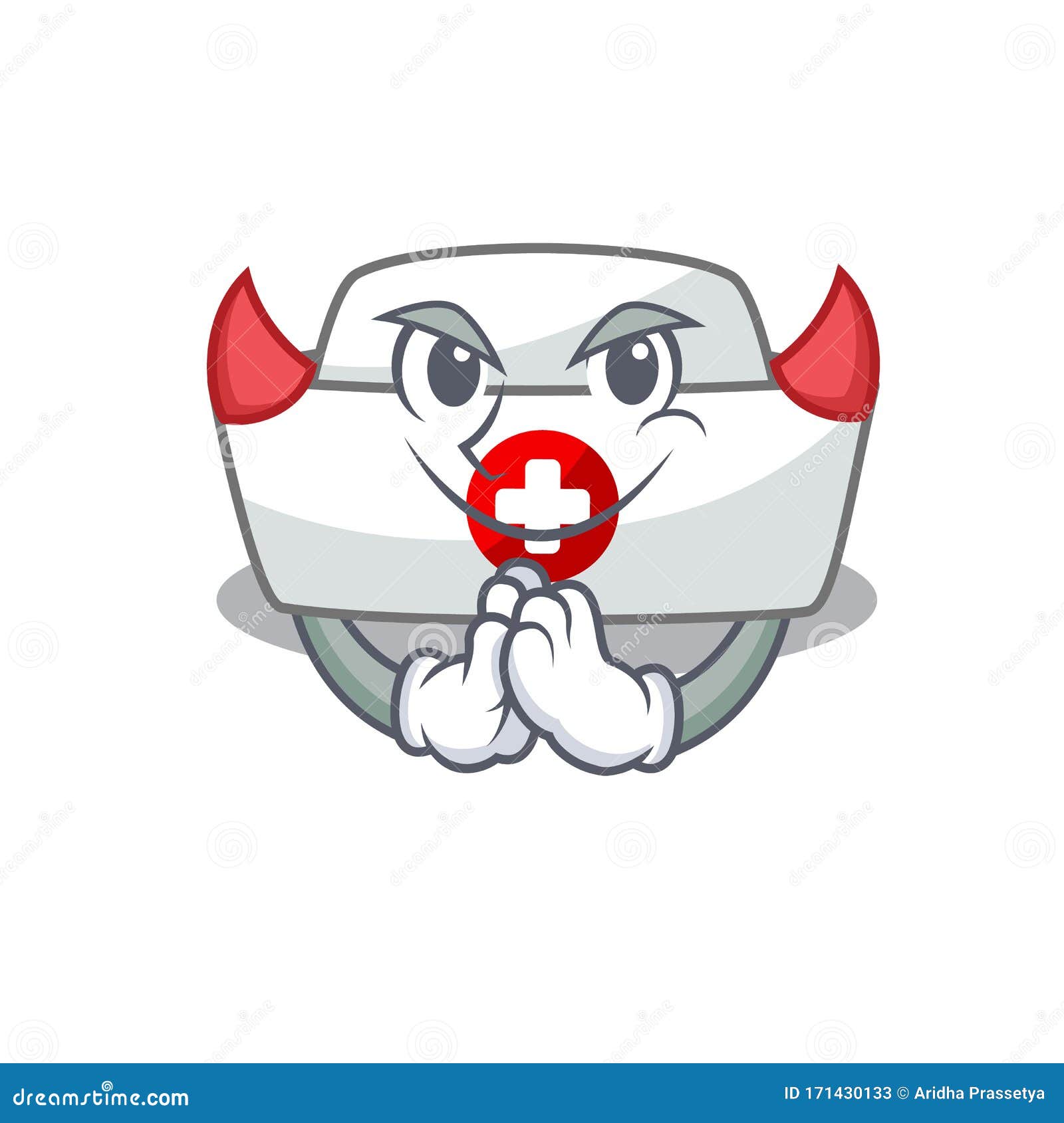 Devil Nurse Hat Cartoon in Character Design Stock Vector - Illustration ...