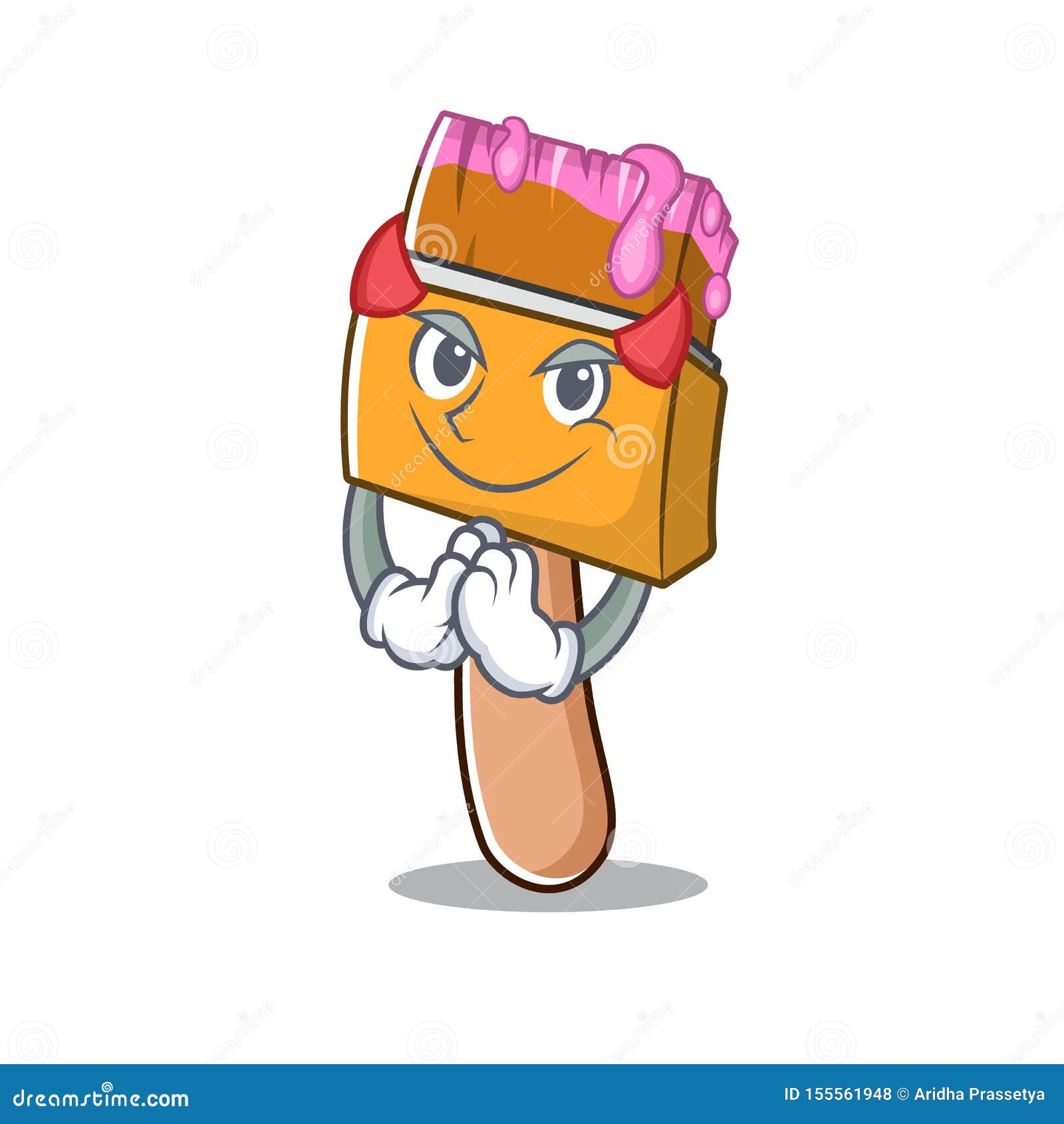 Devil Paint Brush Isolated in the Cartoon Stock Vector - Illustration ...