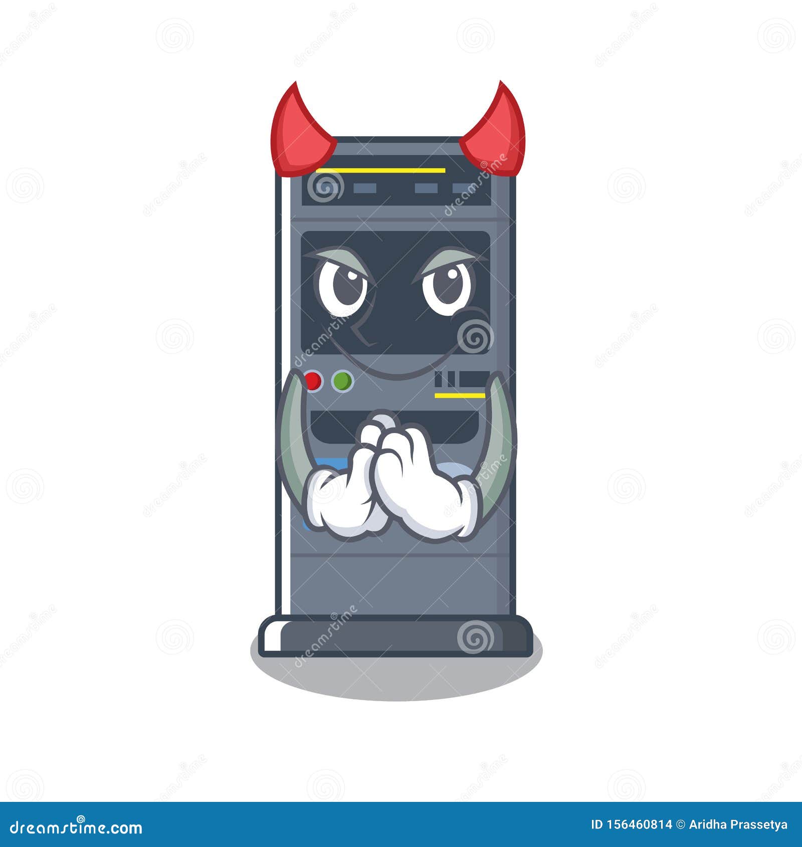 Devil Parking Vending Machine Isolated the Mascot Stock Vector ...