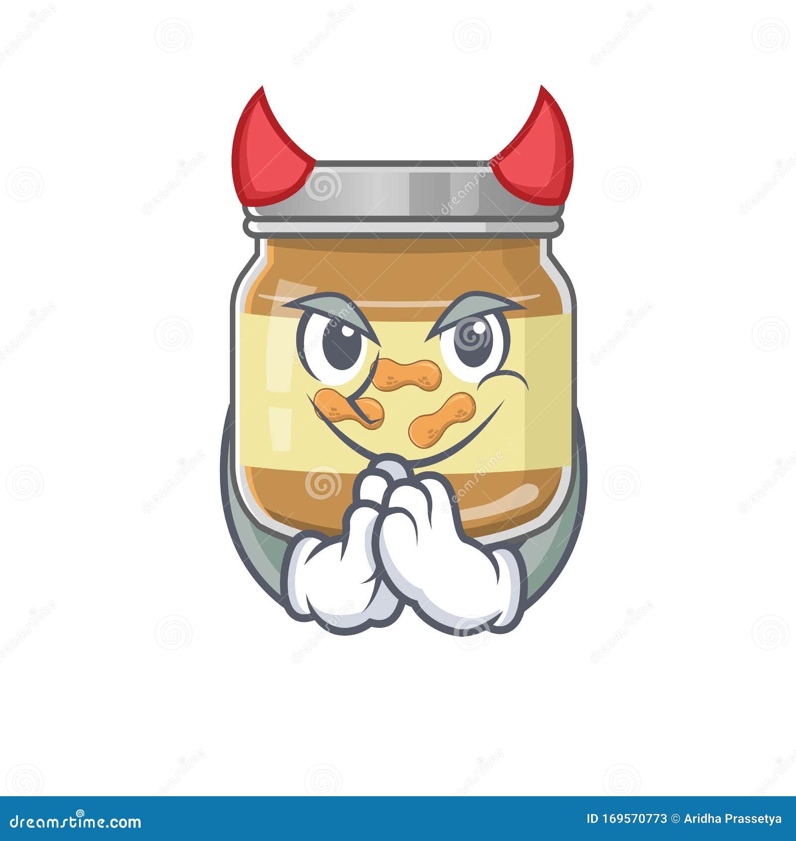 Devil Peanut Butter Cartoon in Character Design Stock Vector ...