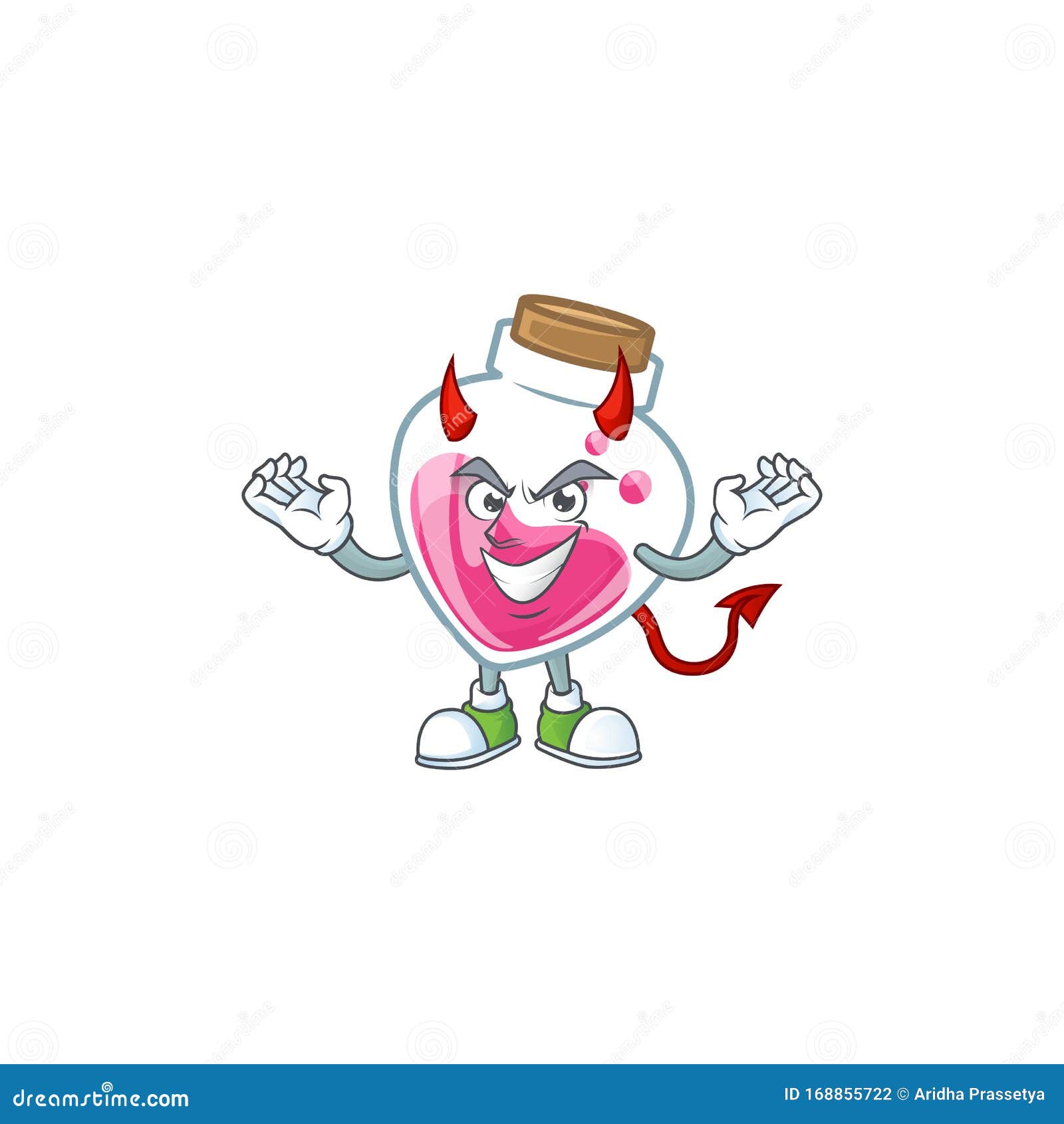 Devil Pink Potion Cartoon Character Design Style Stock Vector ...
