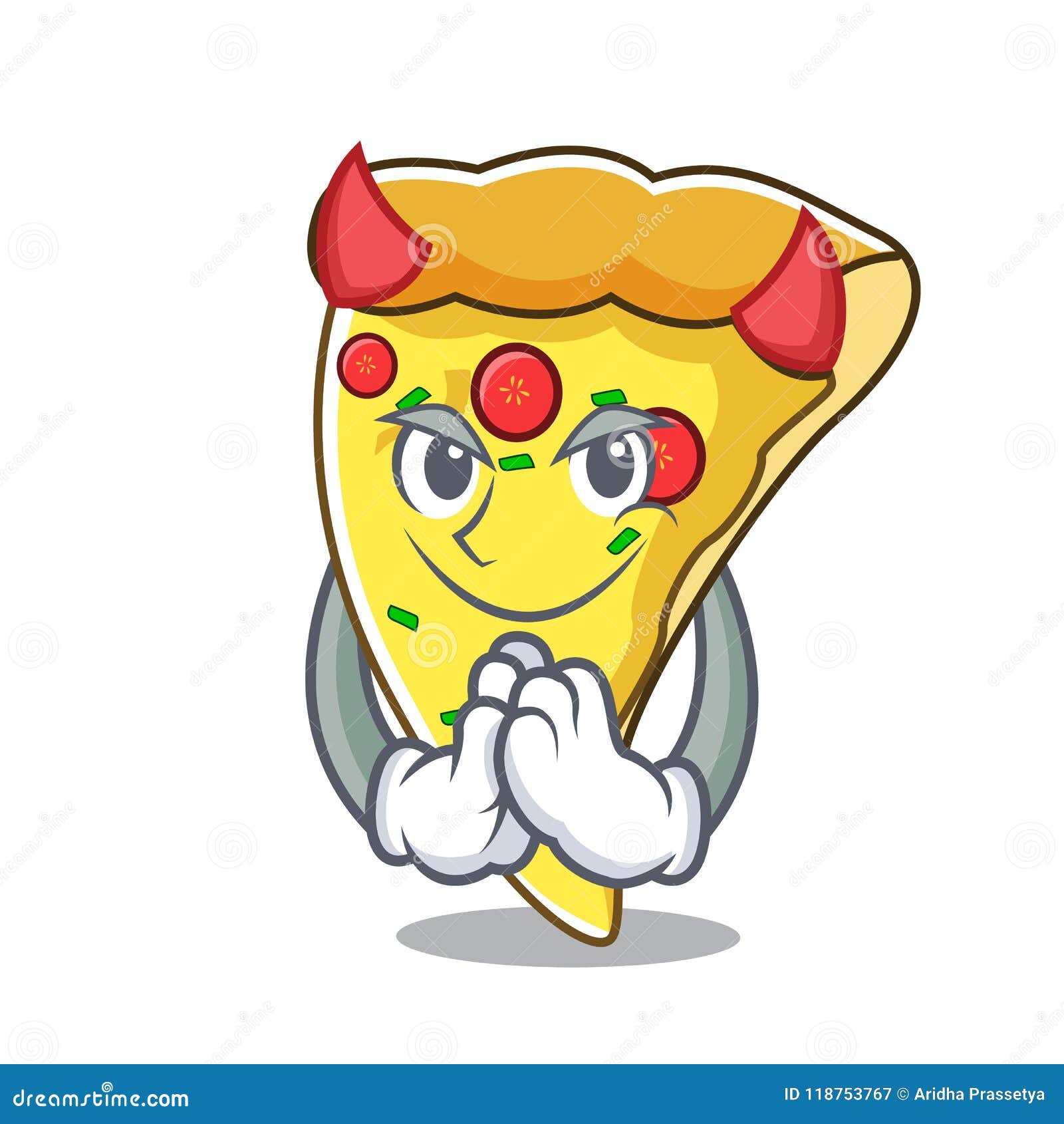 Devil Slice Bread Cartoon Character Vector Illustration | CartoonDealer ...