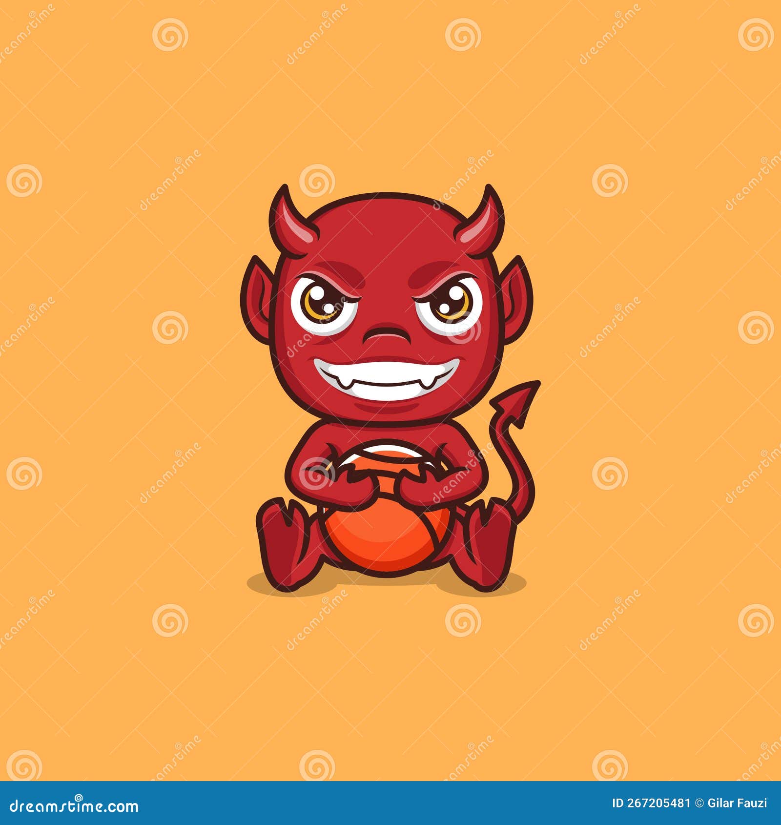 Devil playing basketball stock vector. Illustration of halloween ...