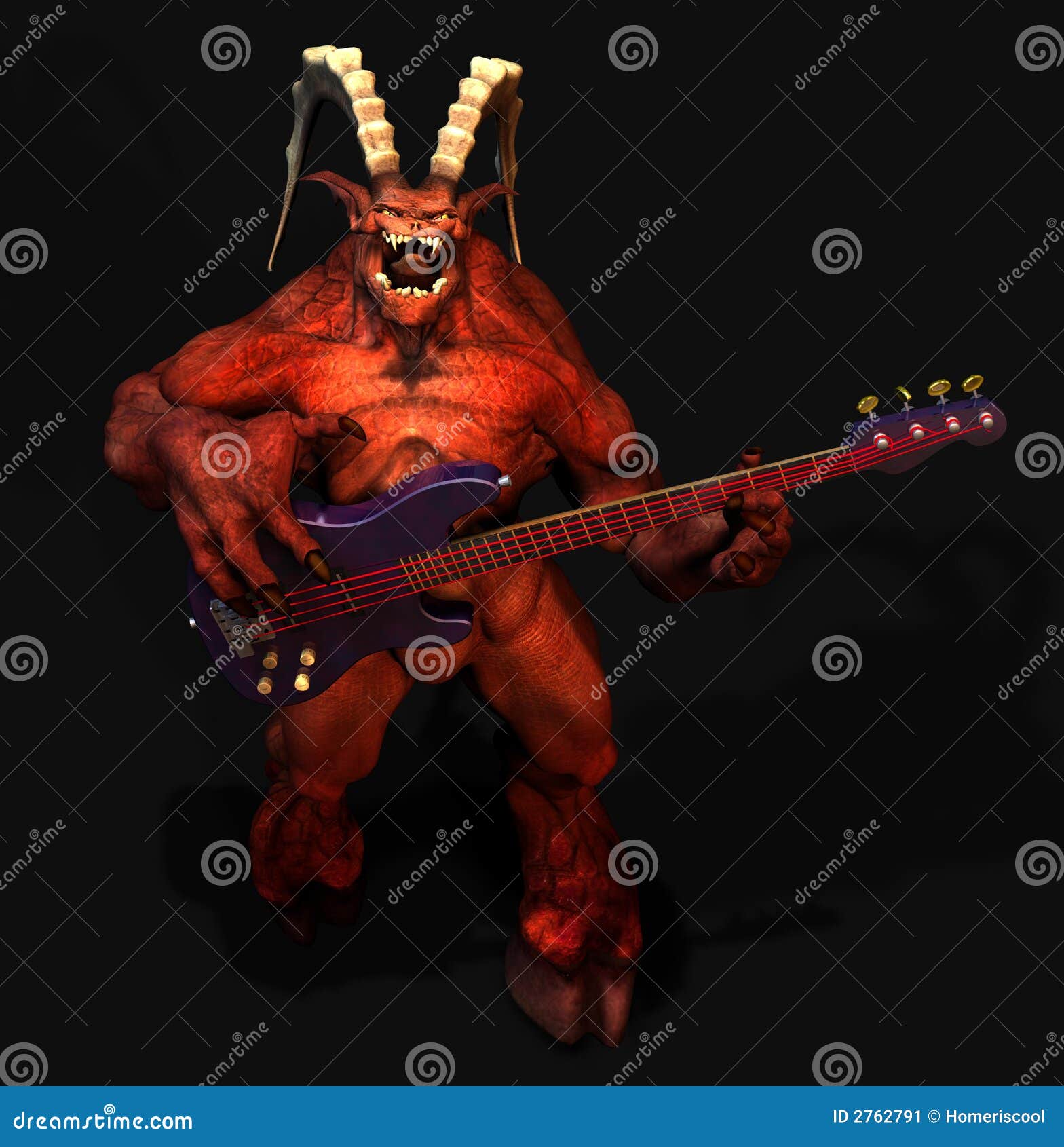 Devil Playing Guitar.satanic Stock Illustration - Illustration of playing, animal: 2762791