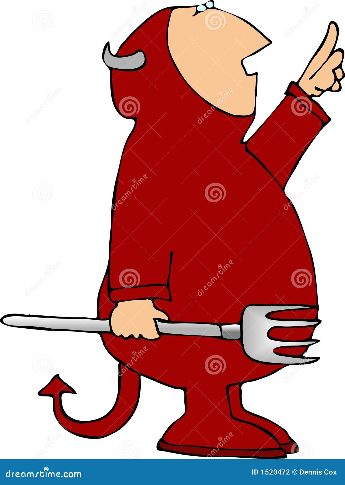 Devil pointing up stock illustration. Illustration of lucifer - 1520472