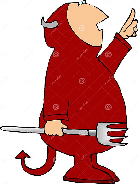 Devil pointing up stock illustration. Illustration of lucifer - 1520472