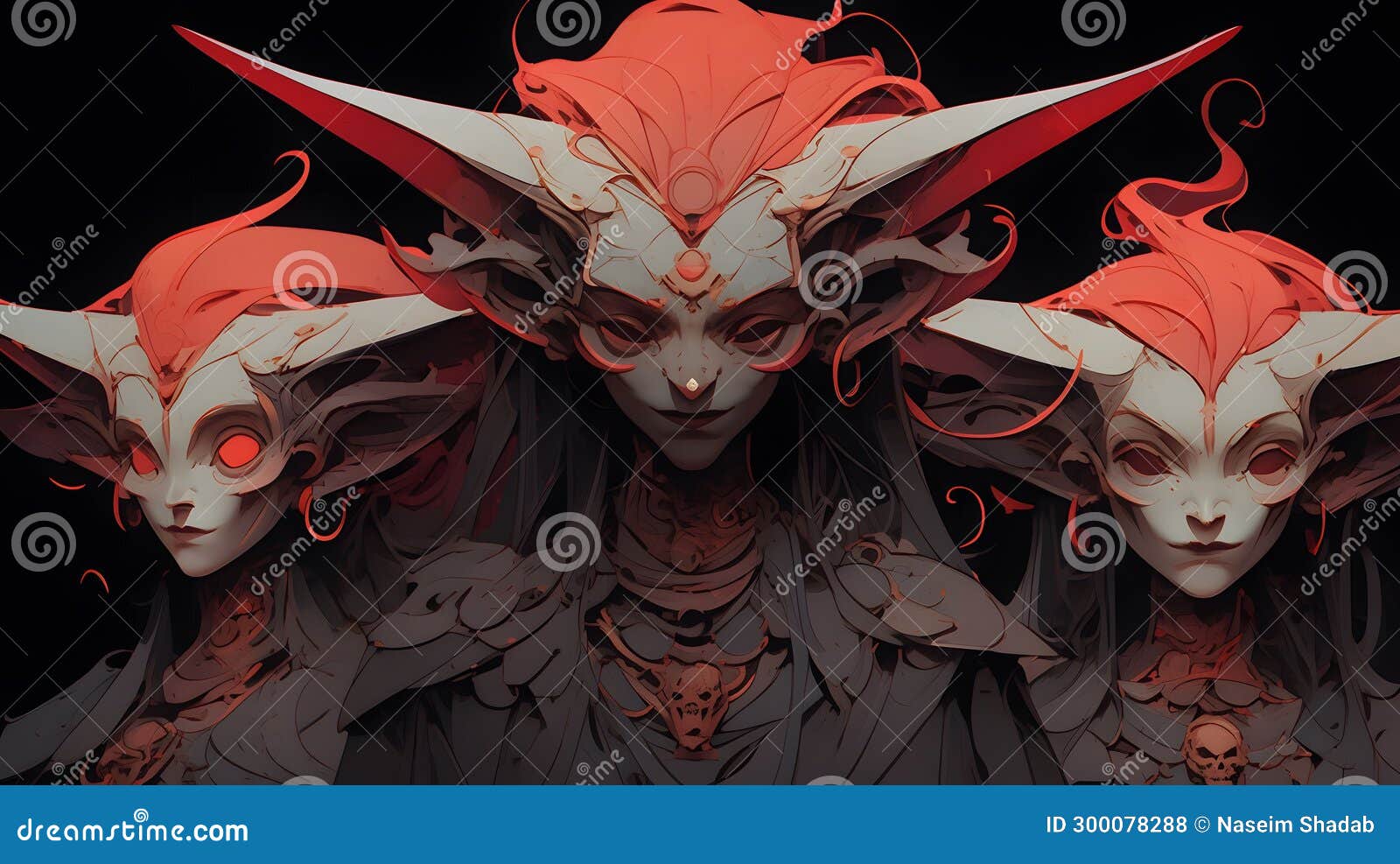 Devil queen stock illustration. Illustration of queen - 300078288