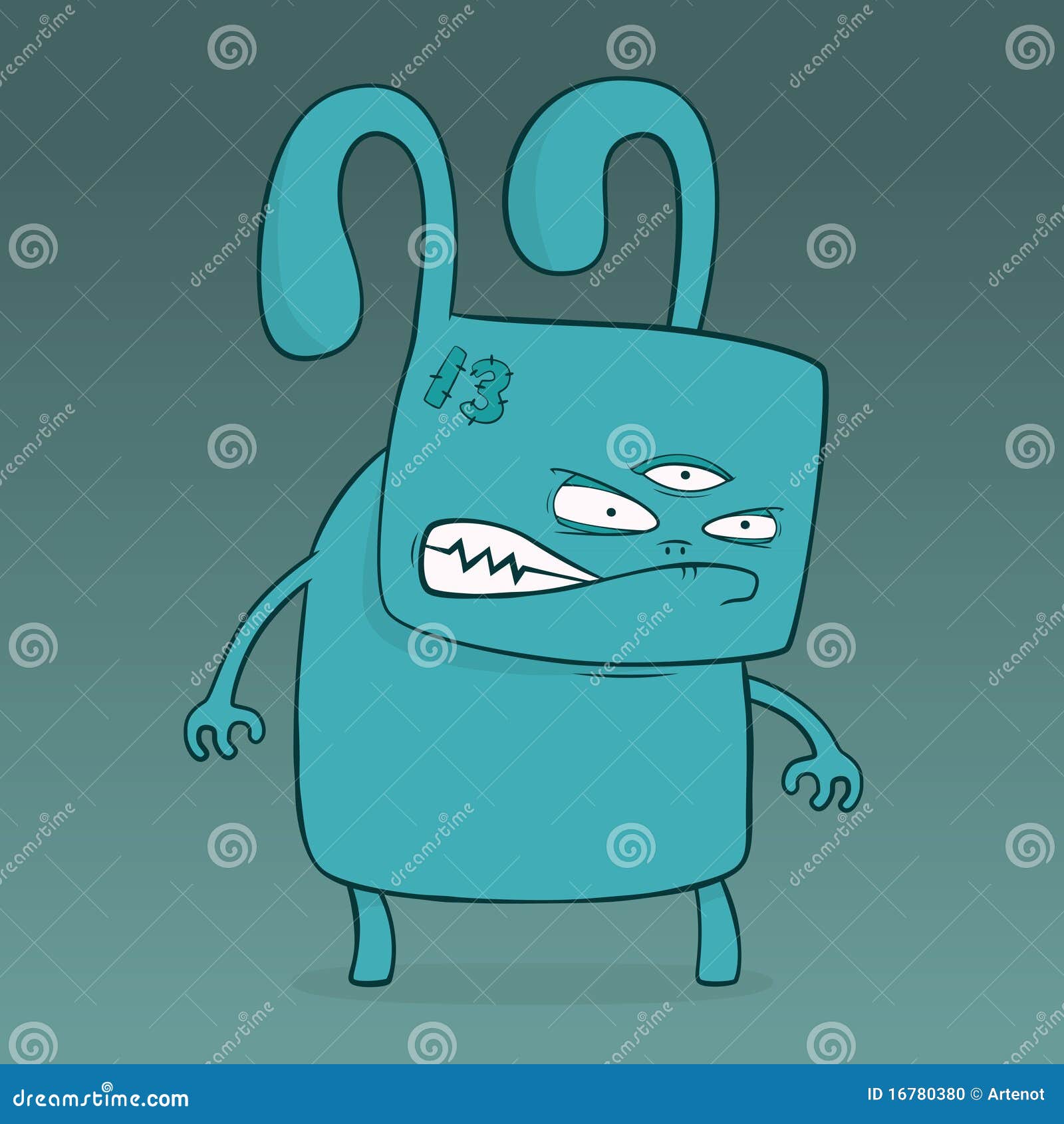 Devil rabbit stock vector. Illustration of rabbit, killing - 16780380