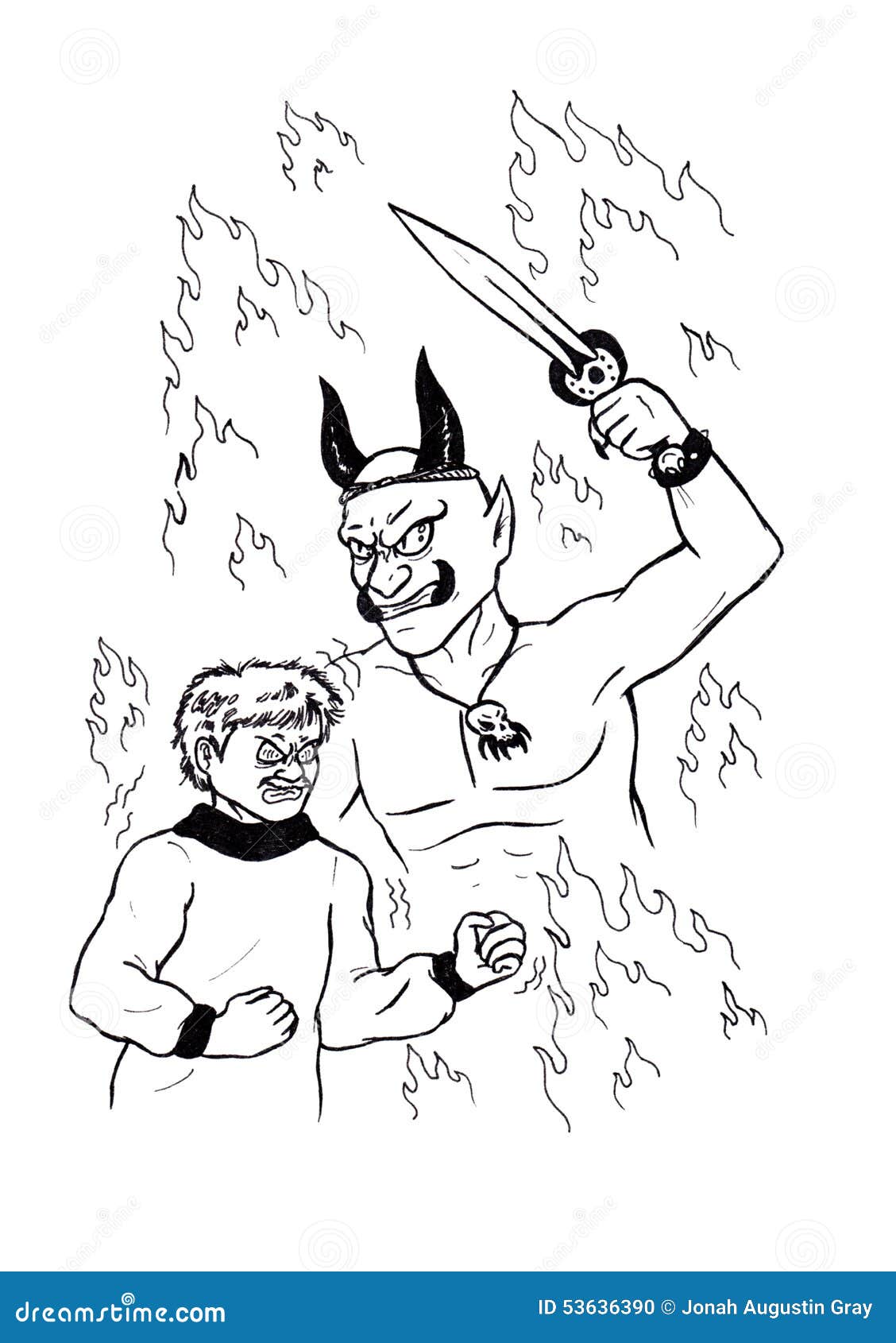 Devil Rage (2008) stock illustration. Illustration of psychology - 53636390