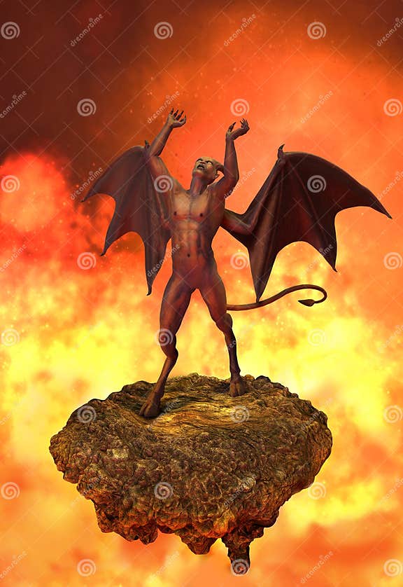 The Devil Rages in Hell stock illustration. Illustration of anger ...