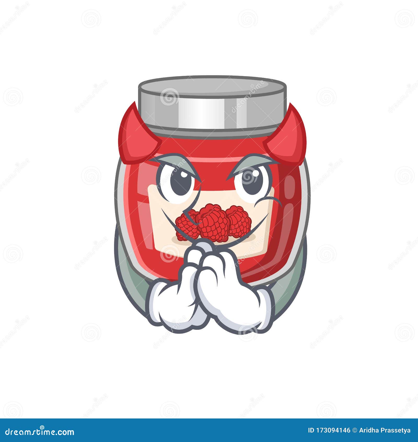 Devil Raspberry Jam Cartoon in Character Design Stock Vector ...