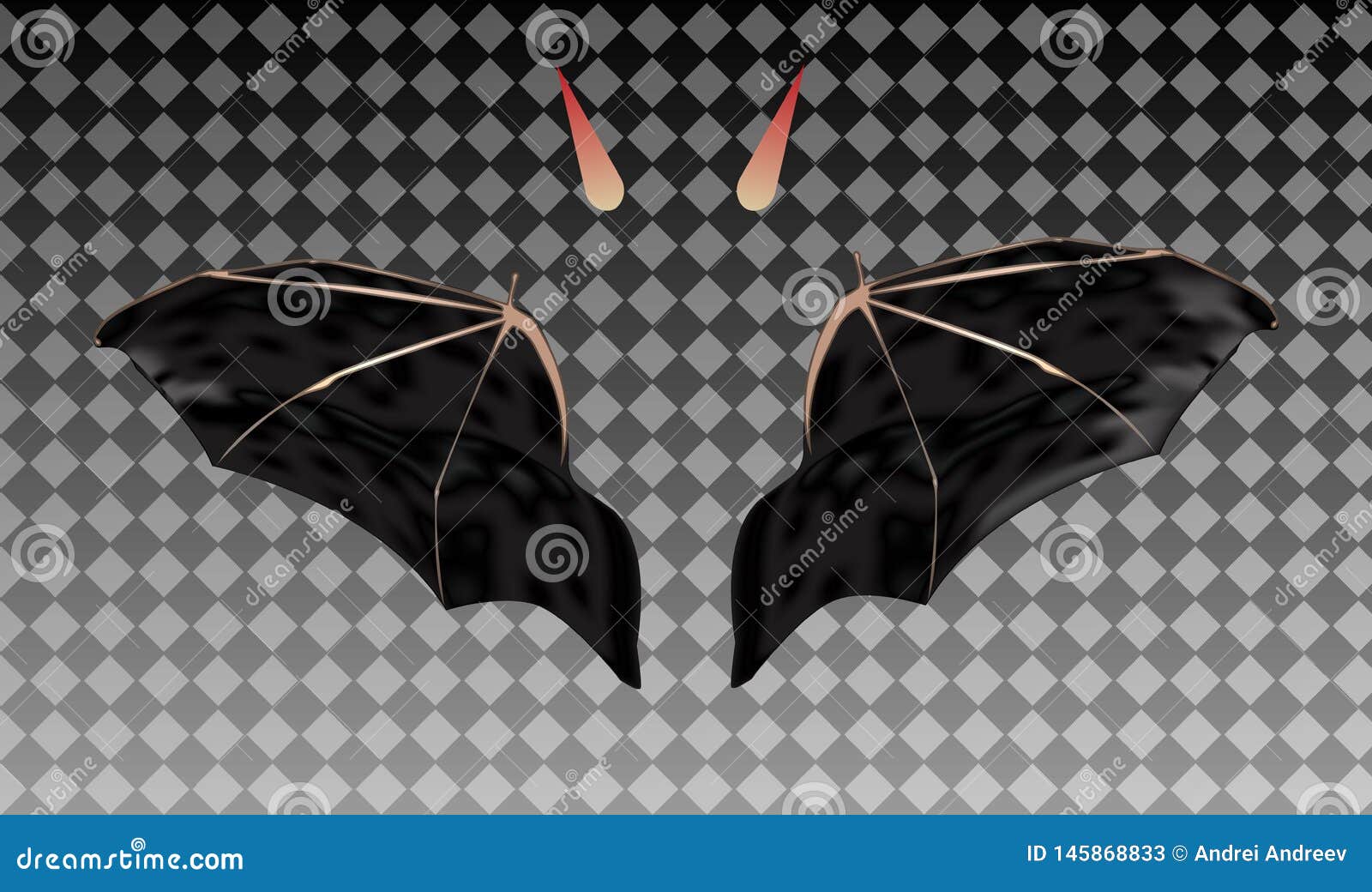 Realistic Wings. Pair Of White Isolated Angel Wings With 3D Feathers On ...