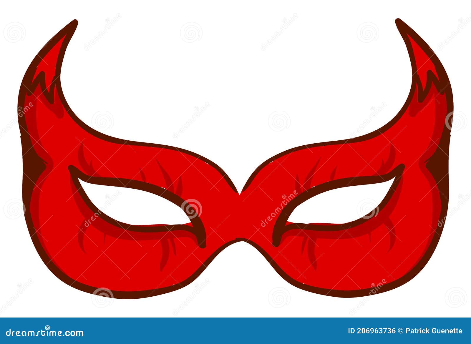 Devil Red Mask, Illustration, Vector Stock Vector - Illustration of ...