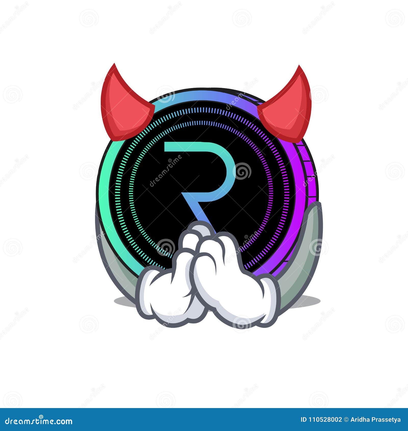 Devil Request Network Coin Mascot Cartoon Editorial Photography ...