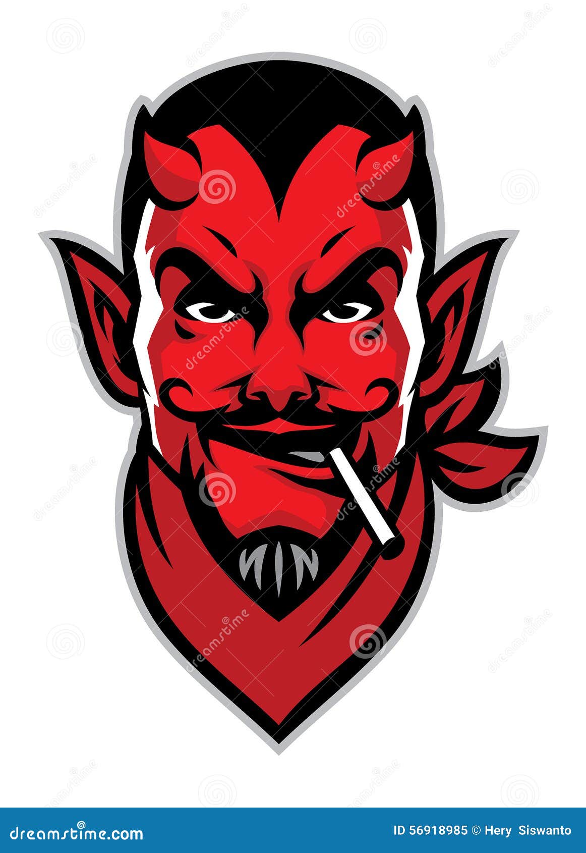 Devil rider head mascot stock vector. Illustration of riding - 56918985