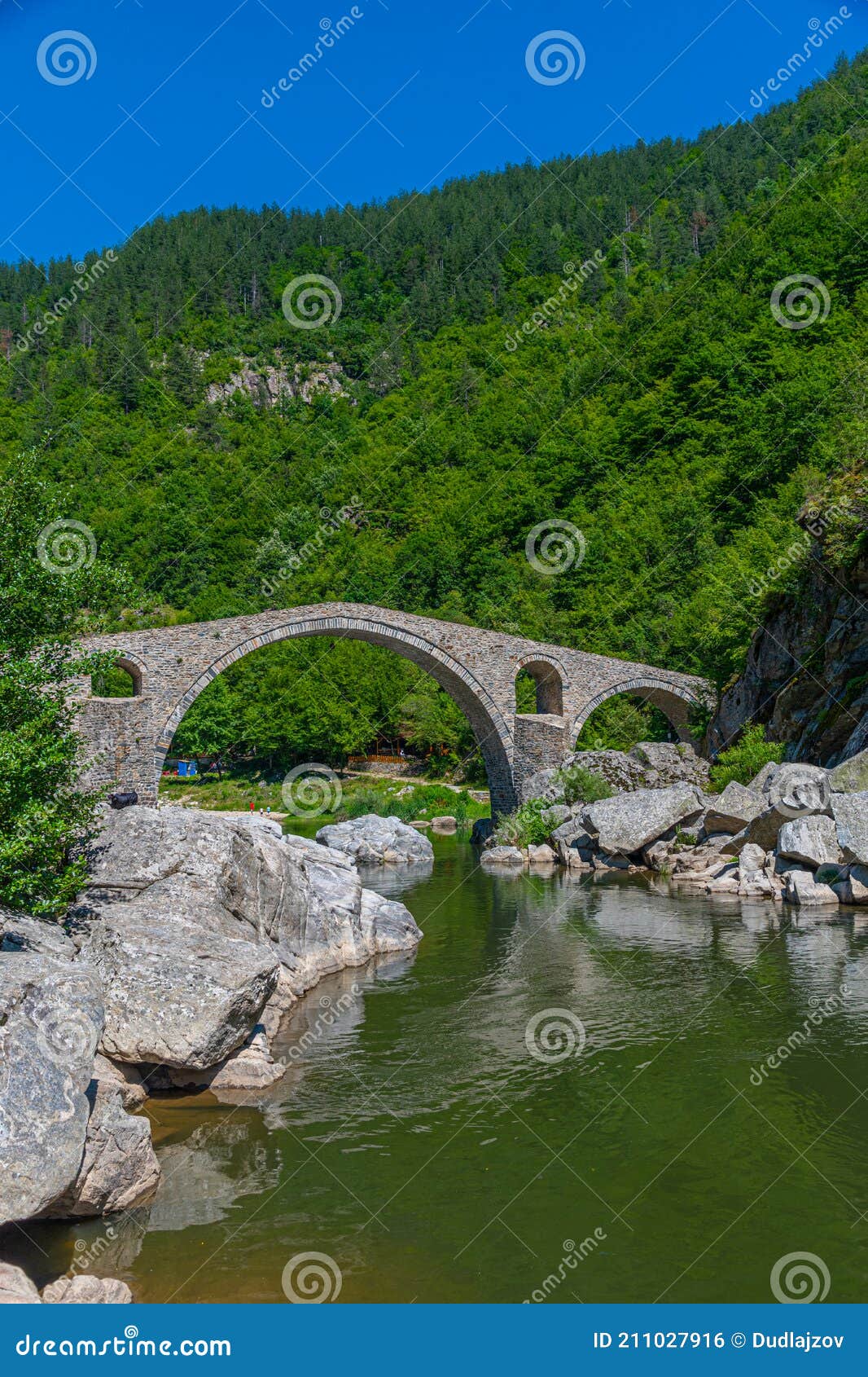 Devil S Bridge on River Arda in Bulgaria Stock Photo - Image of shore ...