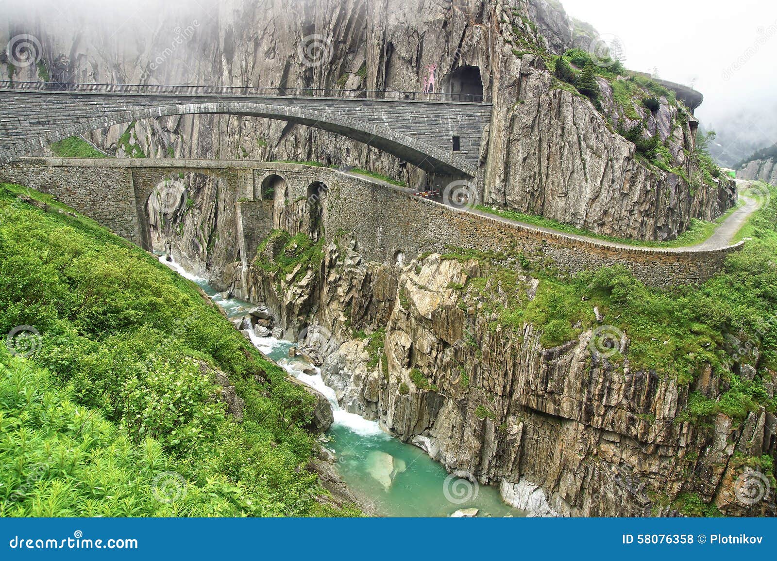 The Devil's Bridge, Switzerland Stock Photo - Image: 58076358