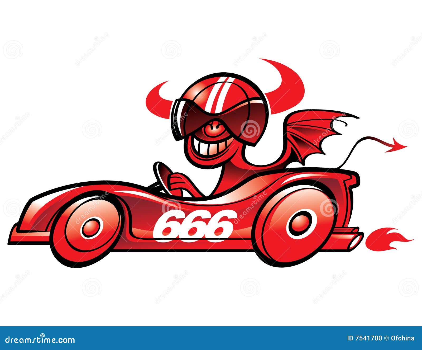 Devil s Car stock vector. Illustration of clip, fate, evil - 7541700