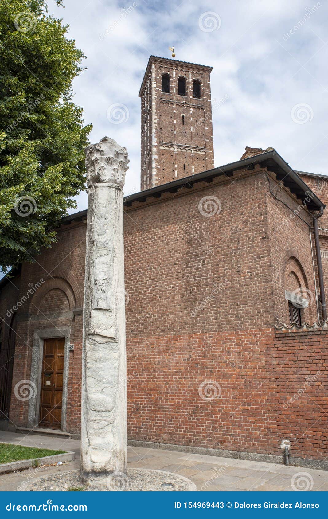 The Devil`s Column on Square, Milan Stock Image - Image of exterior ...
