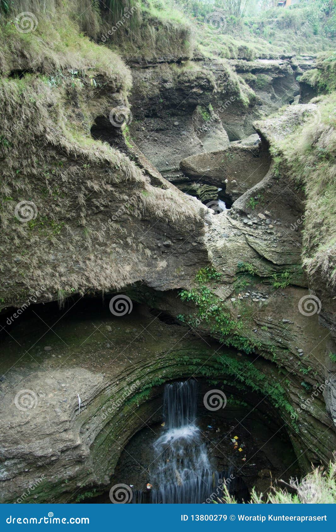 Devil s or Davis Falls stock image. Image of scene, rock - 13800279