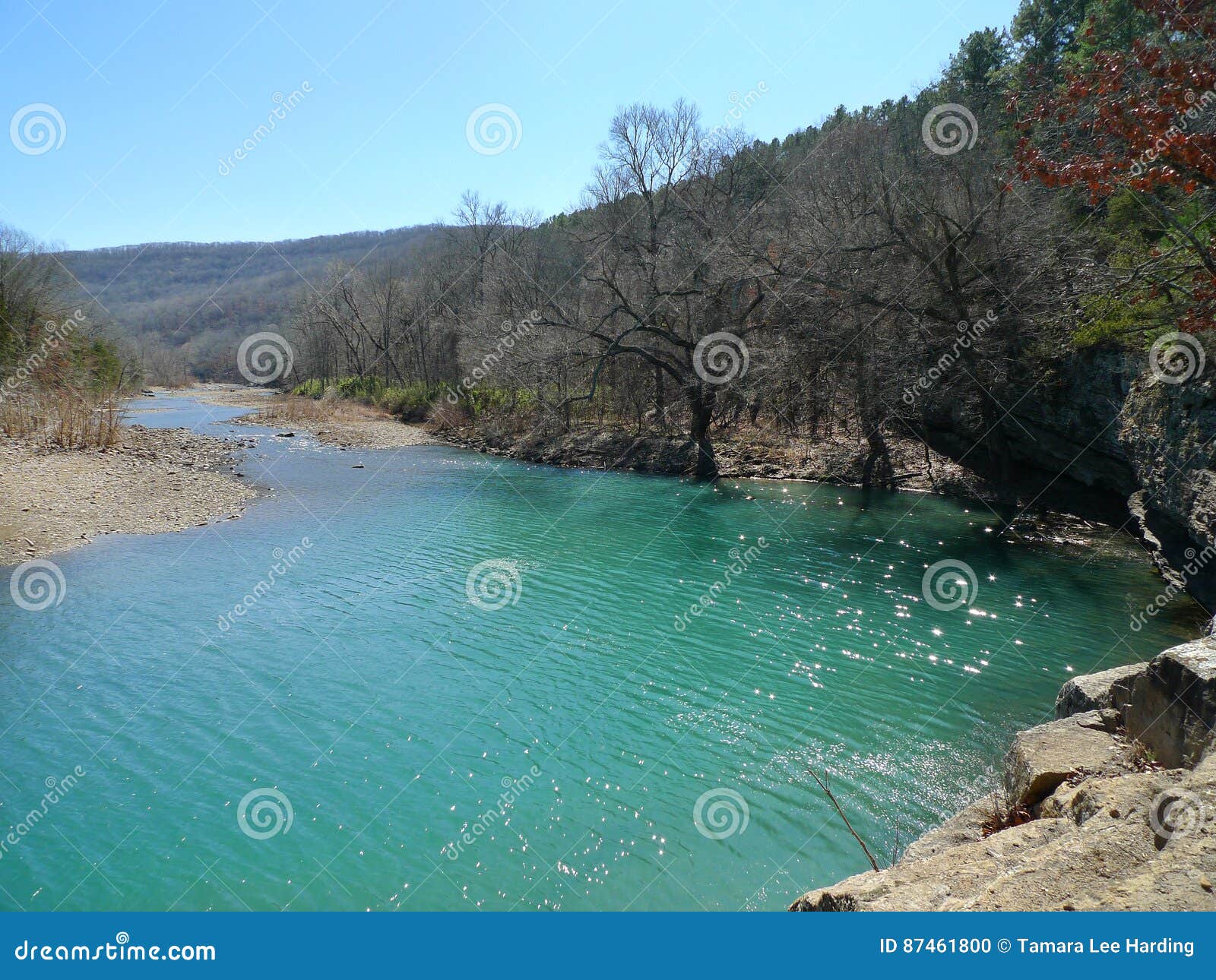 Devil`s Den State Park, Arkansas Blue Water and Mountains Stock Photo ...