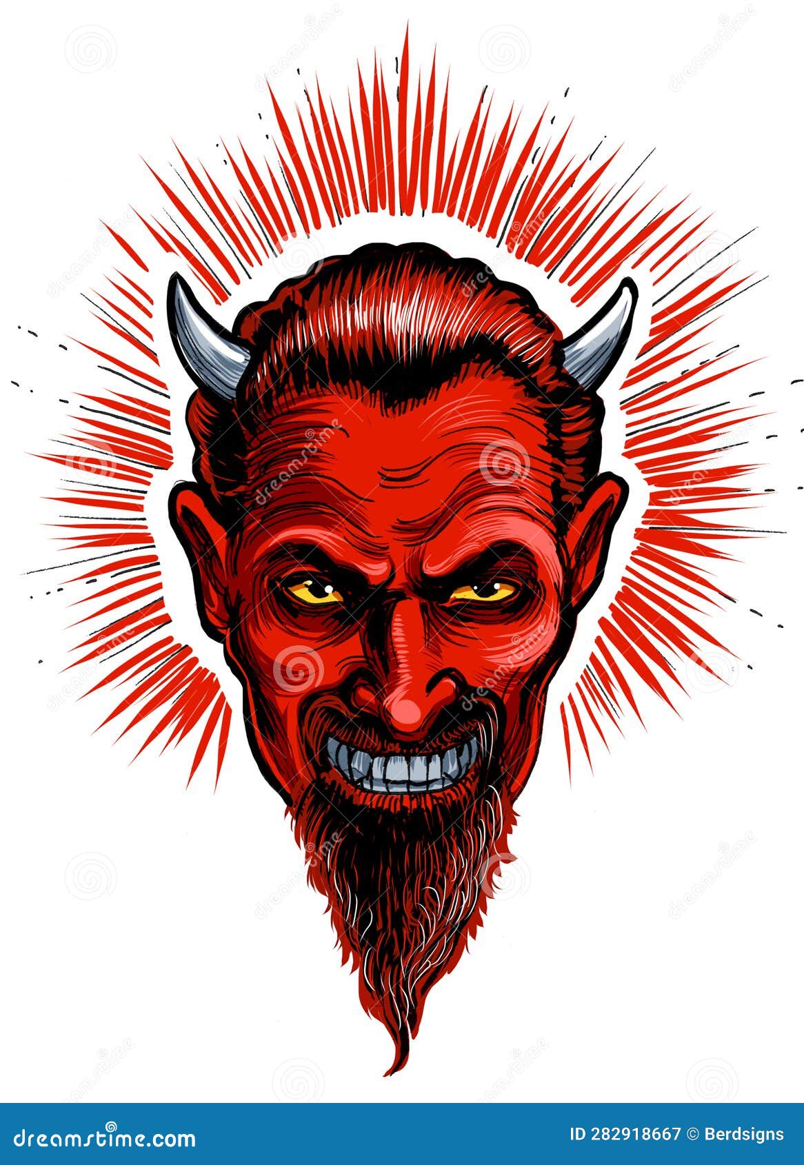 Devil s face stock illustration. Illustration of ancient - 282918667