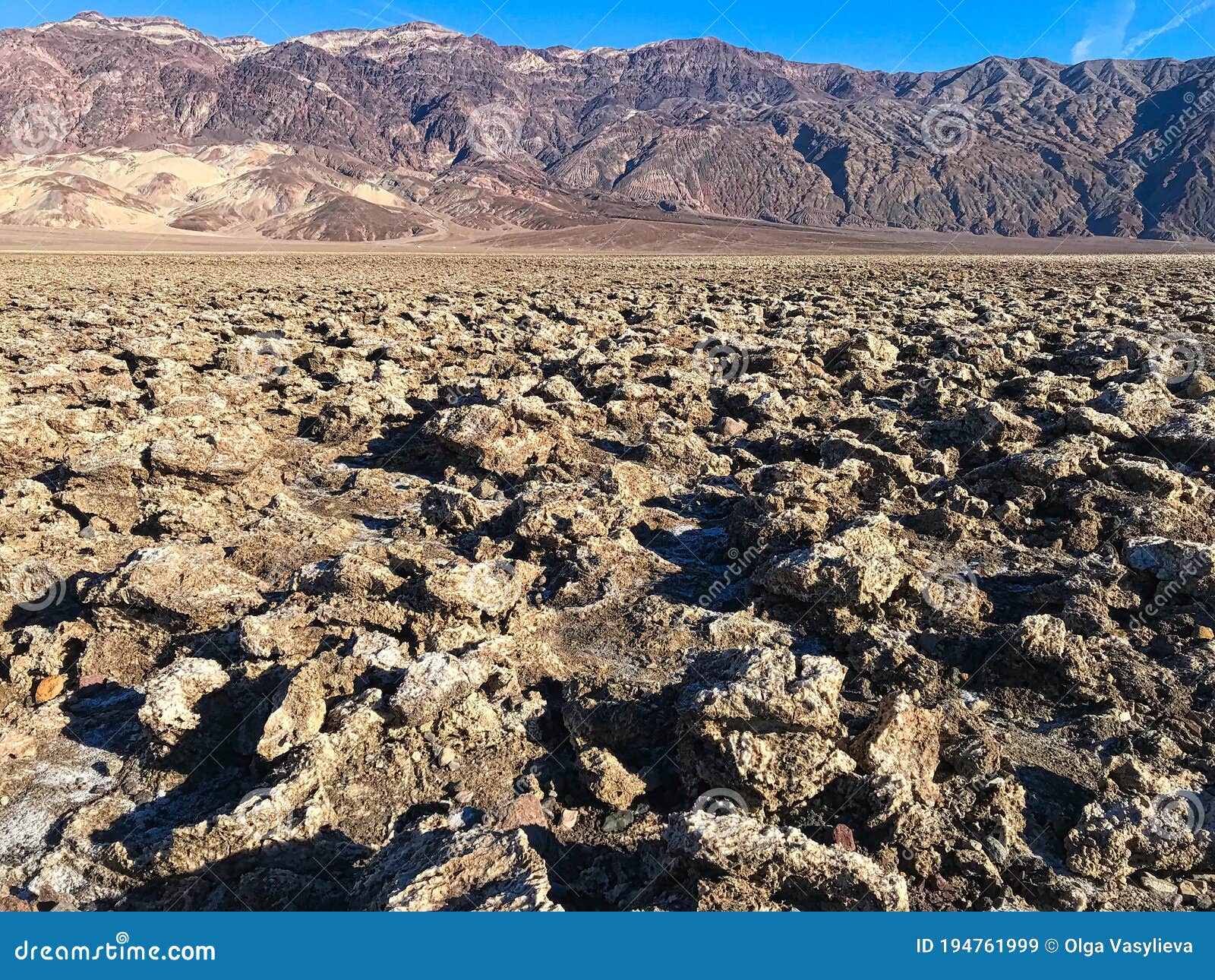 Devil`s Golf Course, Death Valley National Park Stock Image - Image of ...