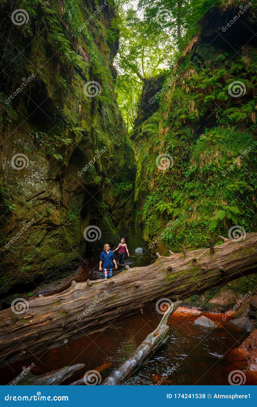 Devil`s Pulpit Gorge, Glasgow, Scotland, UK - 24 July, 2019: Inside Of ...