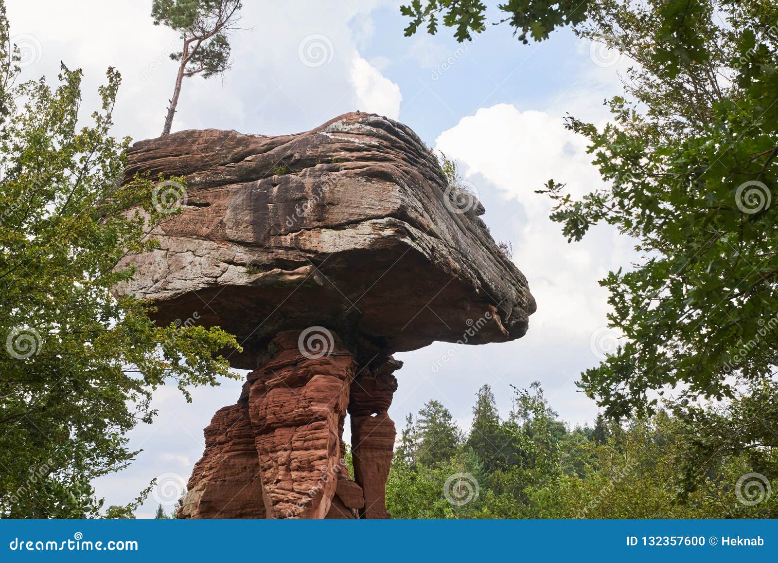 Devil`s Table in the Dahn Rockland Stock Photo - Image of ...