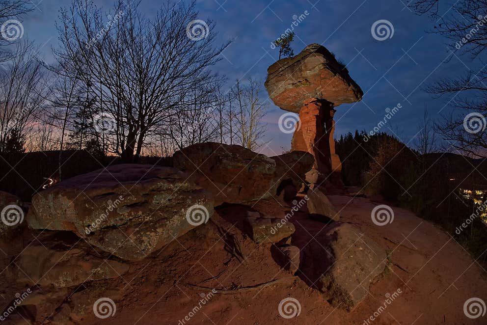 Devil`s Table stock photo. Image of teufelstisch, sandstone - 89779432