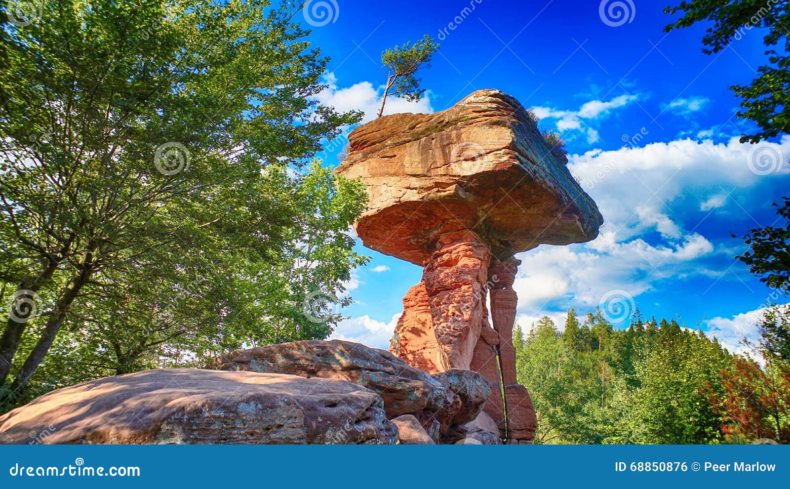The Devil S Table Teufelstisch in Dahn Rhineland-Palatinate Ger Stock ...